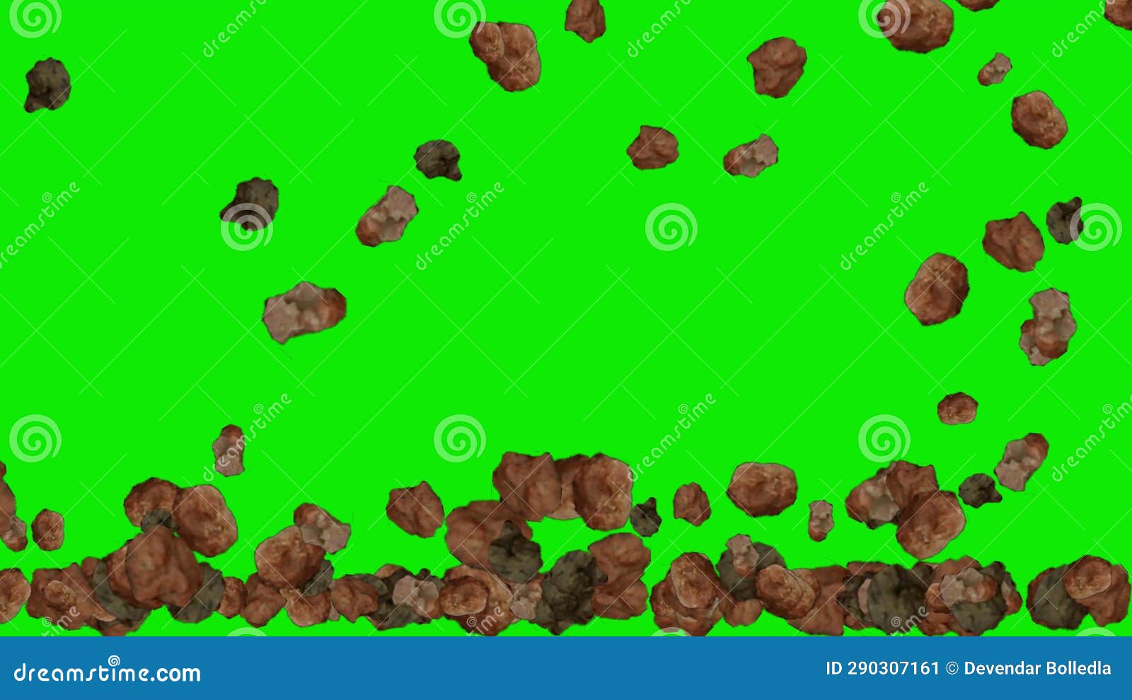 Falling Stones Motion Graphics with Green Screen Background Stock Video ...