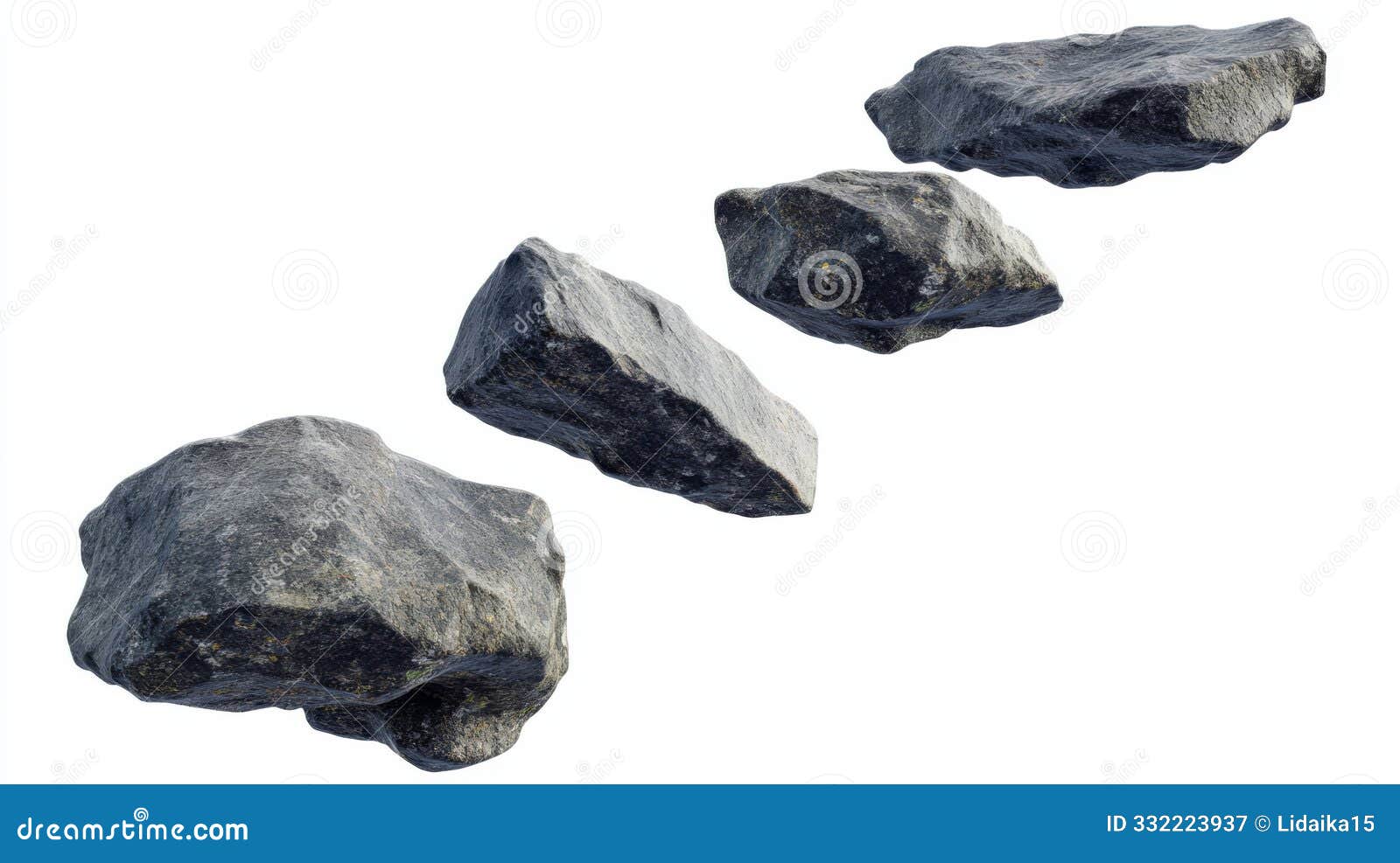 Falling Stones on White Background Stock Illustration - Illustration of ...