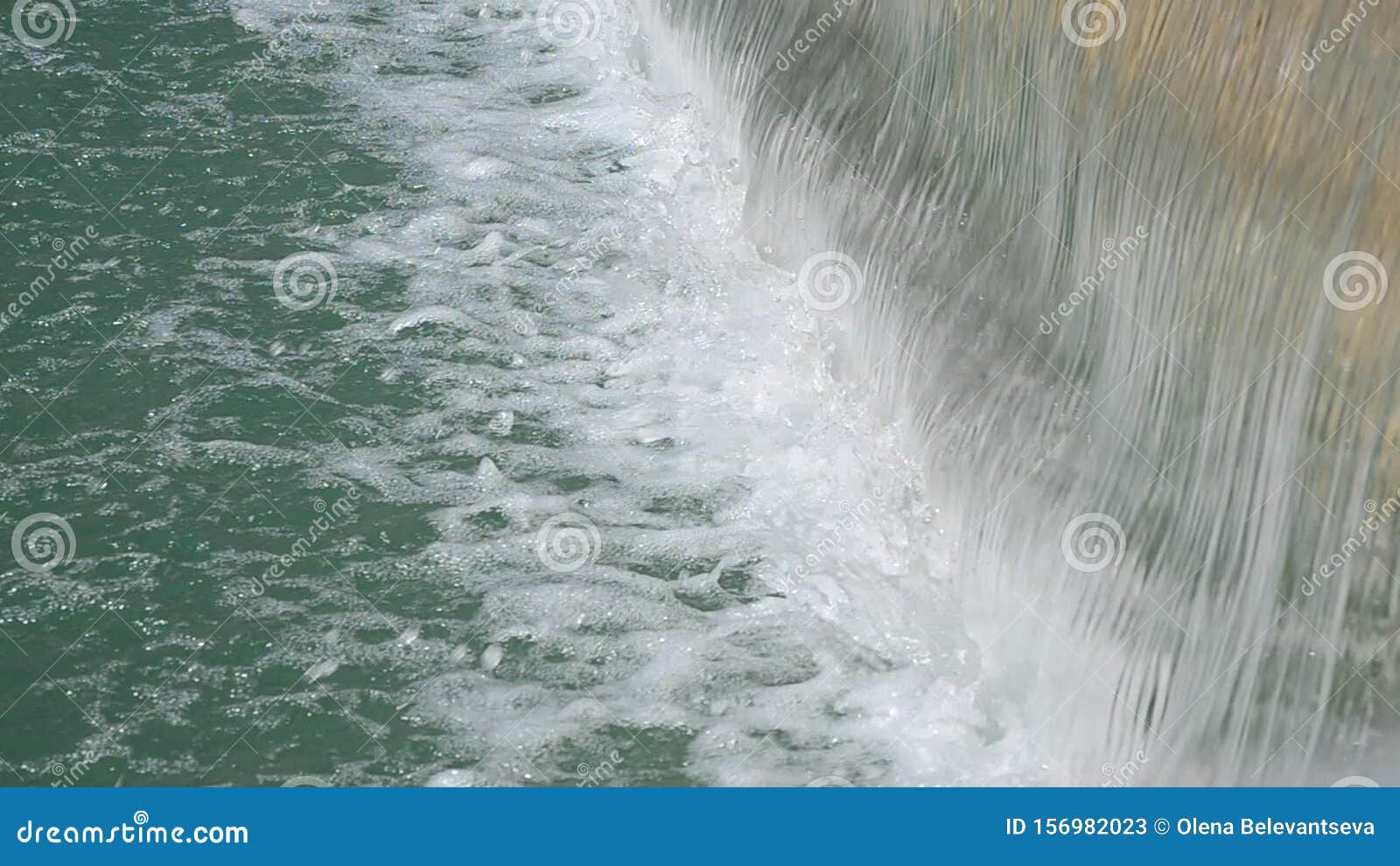 Falling Streams of Water in a Waterfall Form a Creative Abstract ...