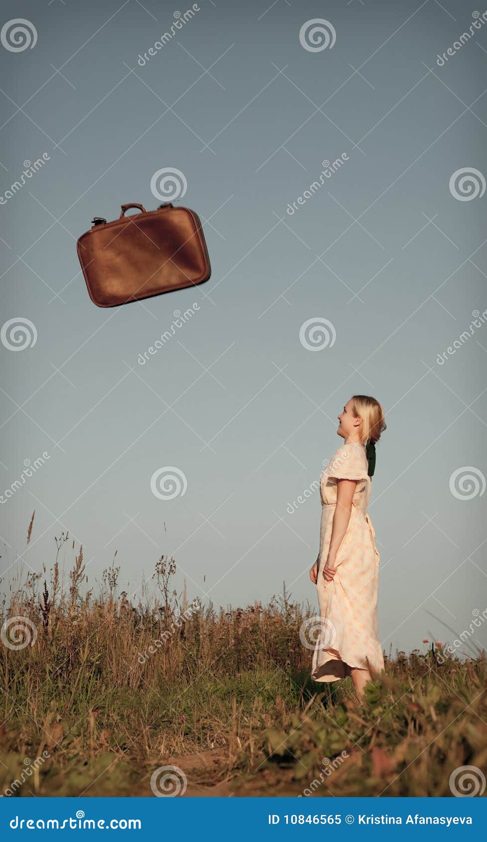 Falling suitcase stock image. Image of leather, people - 10846565