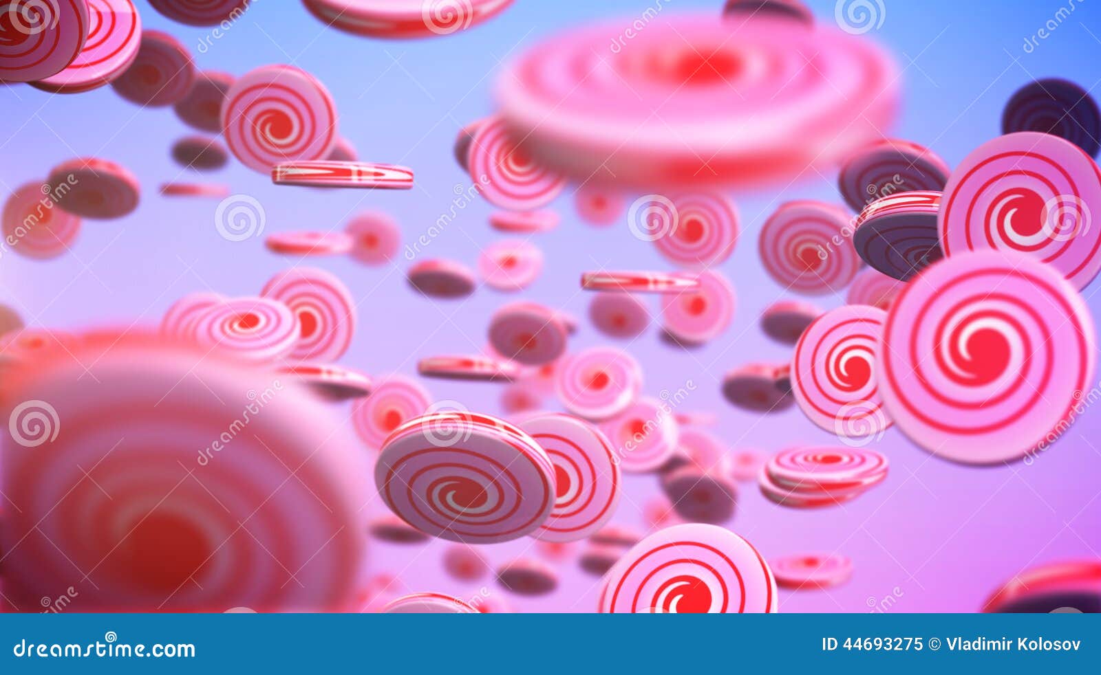 Falling Sweets. Shallow Depth of Field Stock Illustration ...