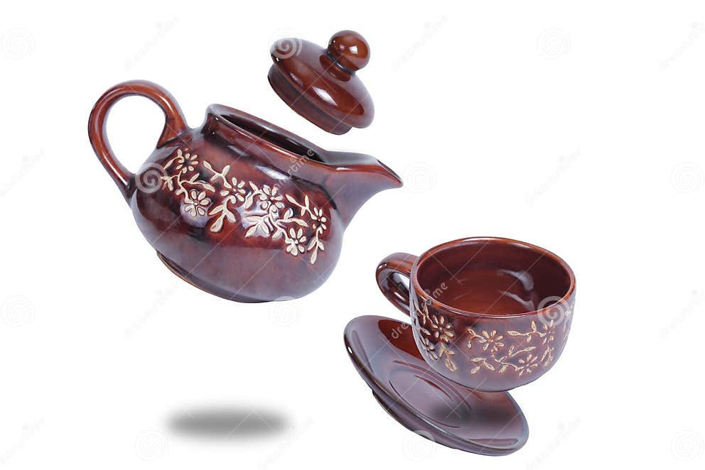 Falling tea cup stock image. Image of coffee, morning - 32659265