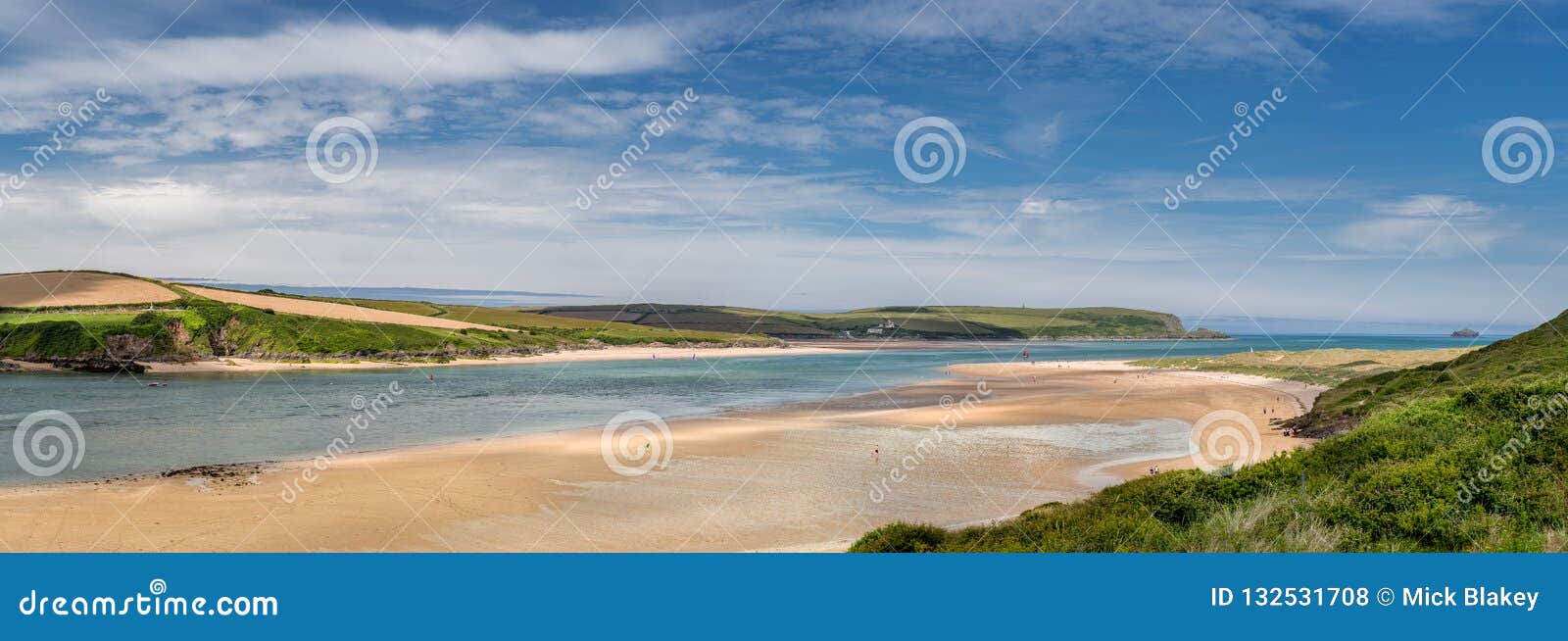Falling Tide, Camel Estuary, Cornwall Stock Photo - Image of camel ...