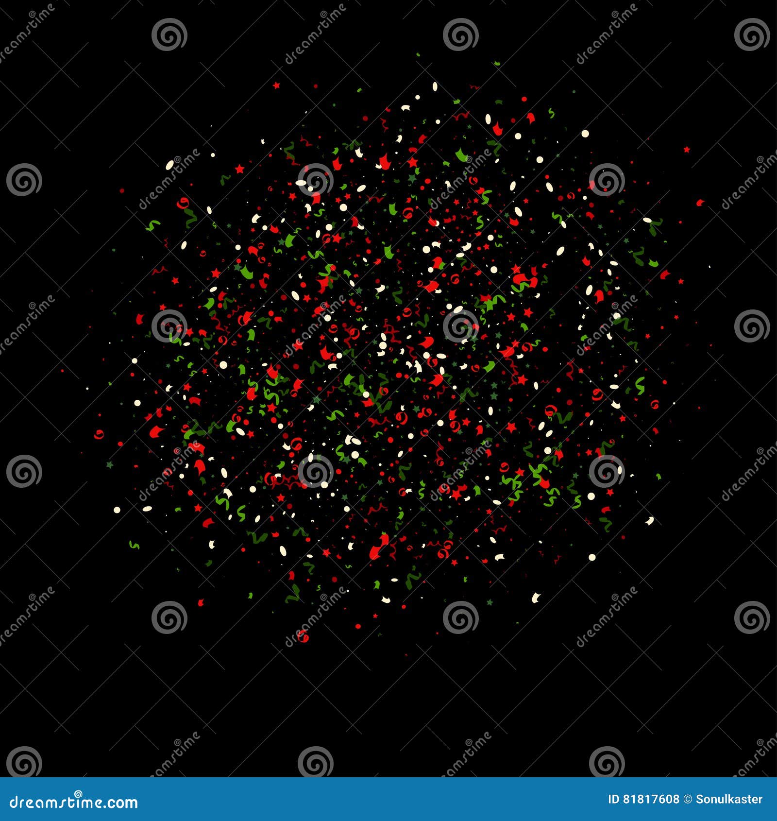 Falling Tiny Colorful Bright Confetti Pieces on Transparent Background ...