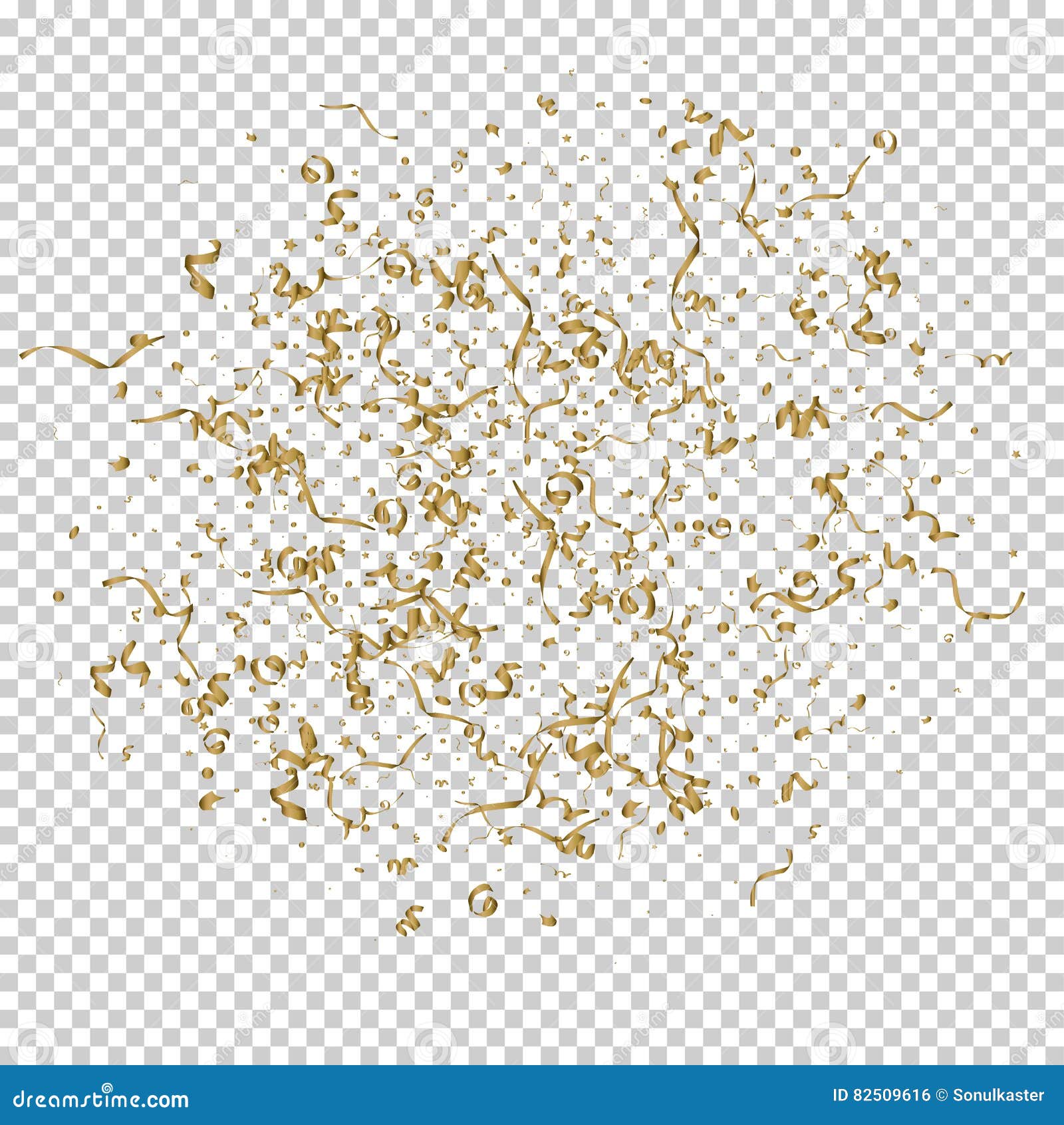 Falling Tiny Colorful Bright Confetti Pieces on Transparent Background ...