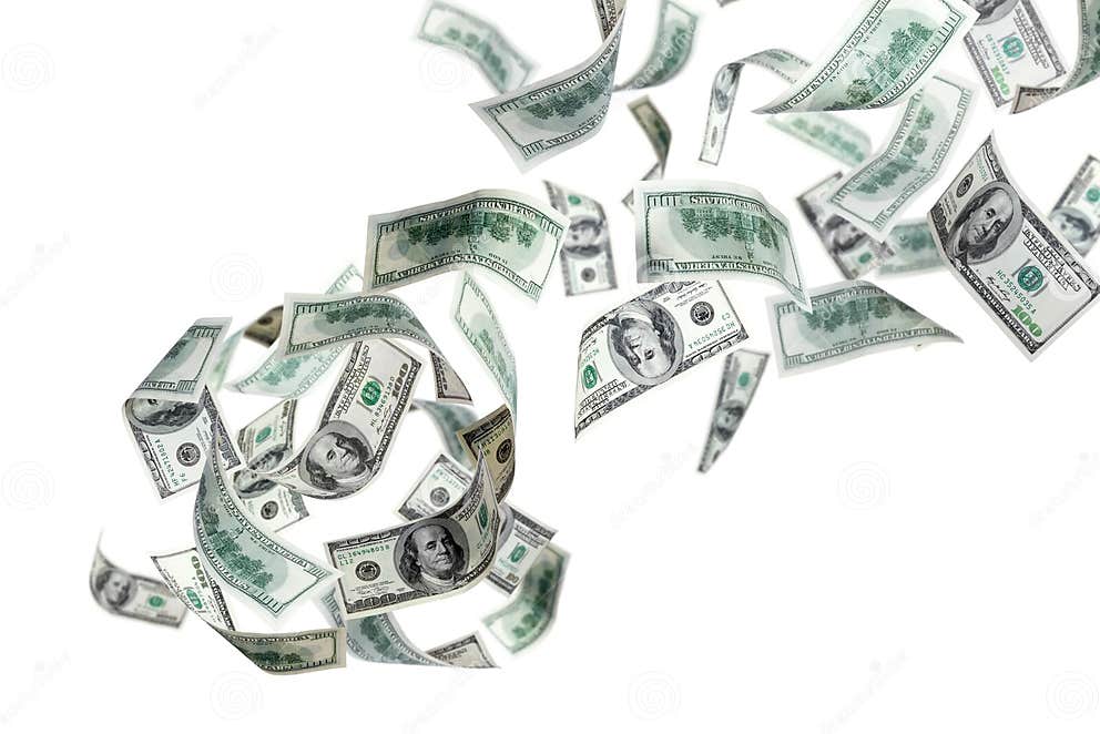 Falling US dollars stock image. Image of exchange, paper - 11280041