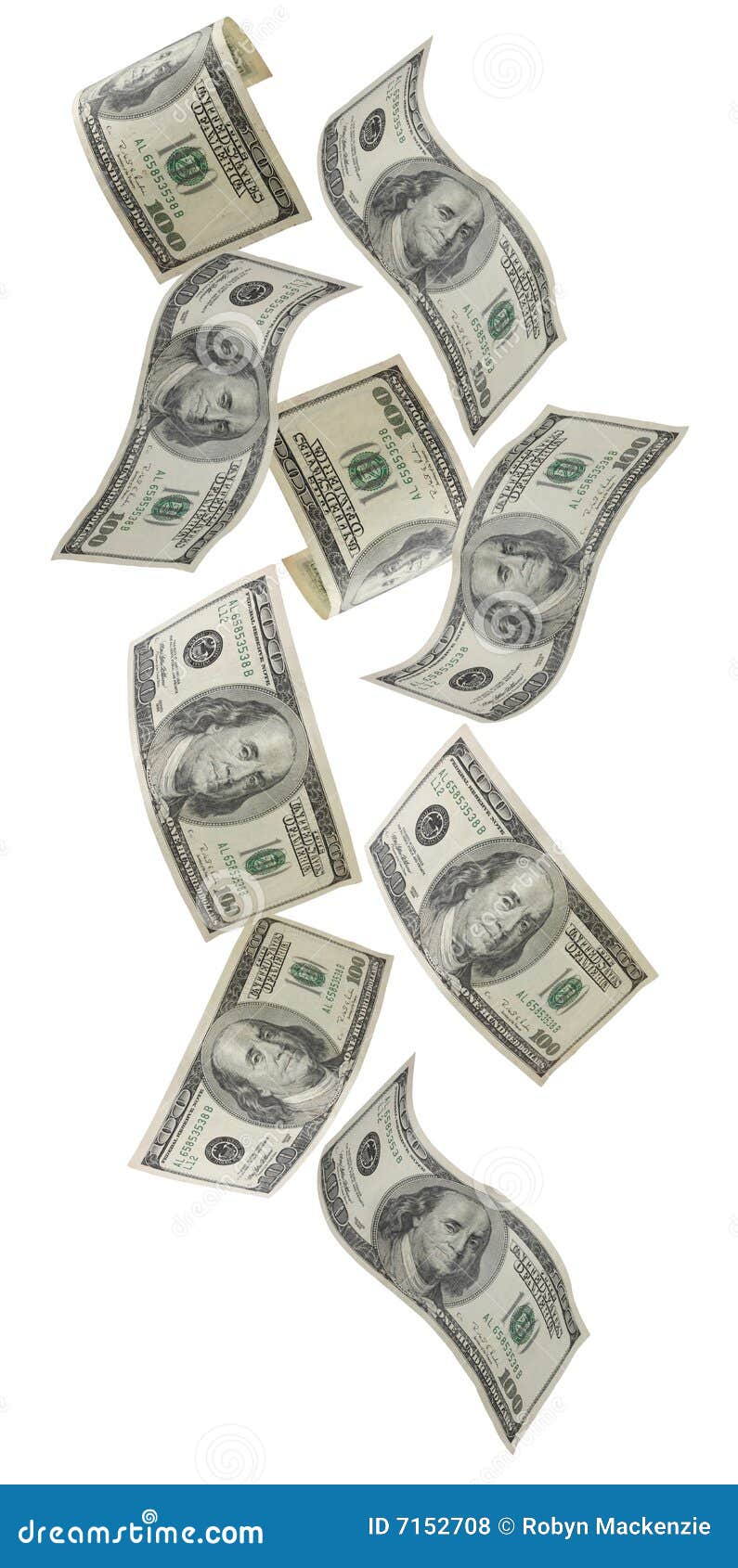 Falling Dollars (sunny Sky Background) Stock Photography ...