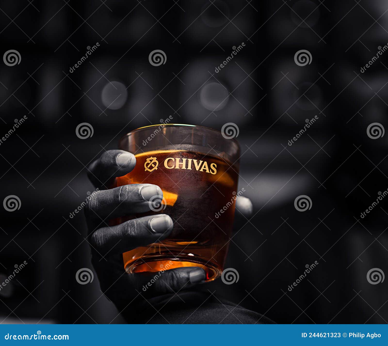 Hand Holding a Glass of Chivas Drink Editorial Stock Photo - Image of ...