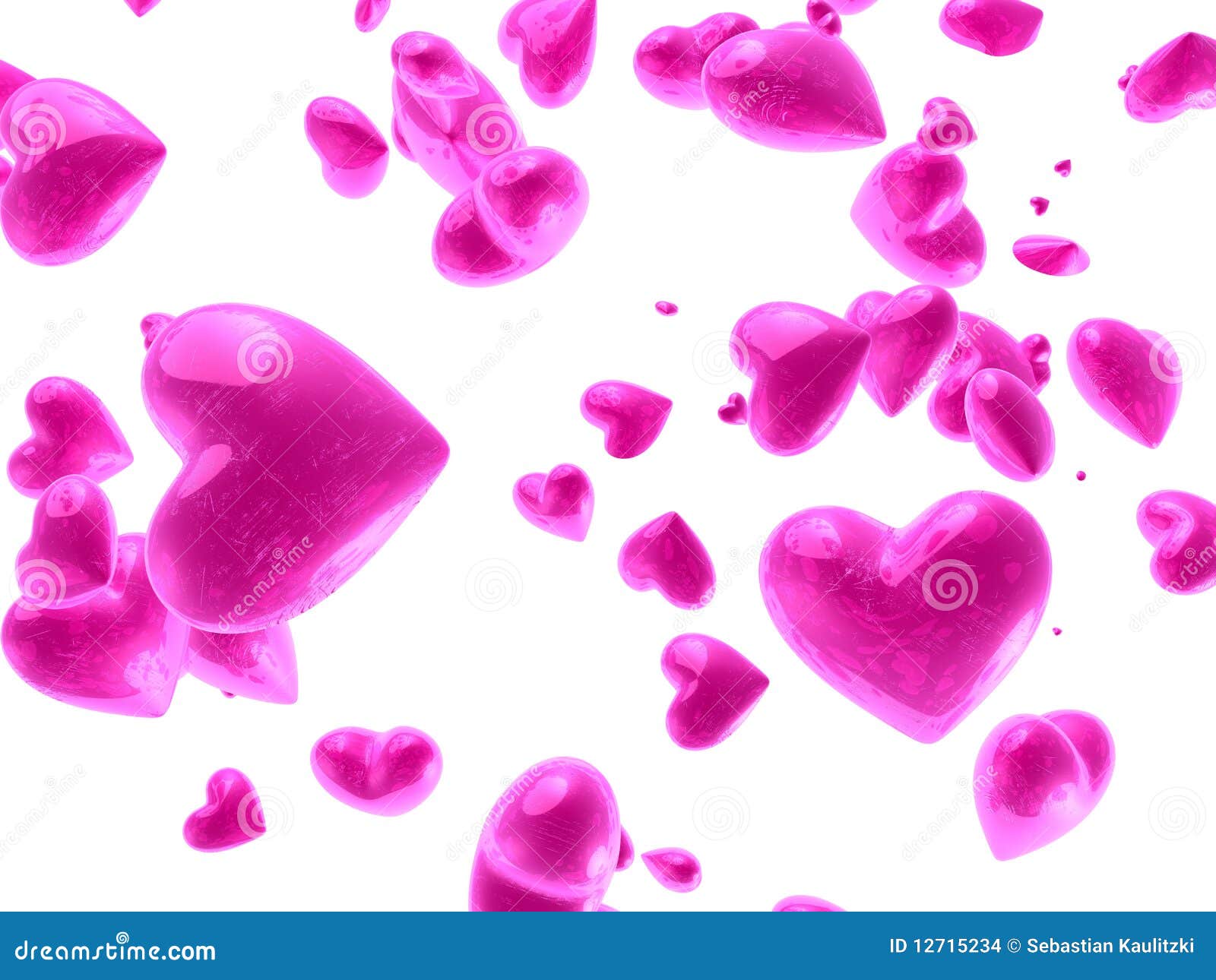 Falling valentine`s hearts stock illustration. Illustration of isolated ...