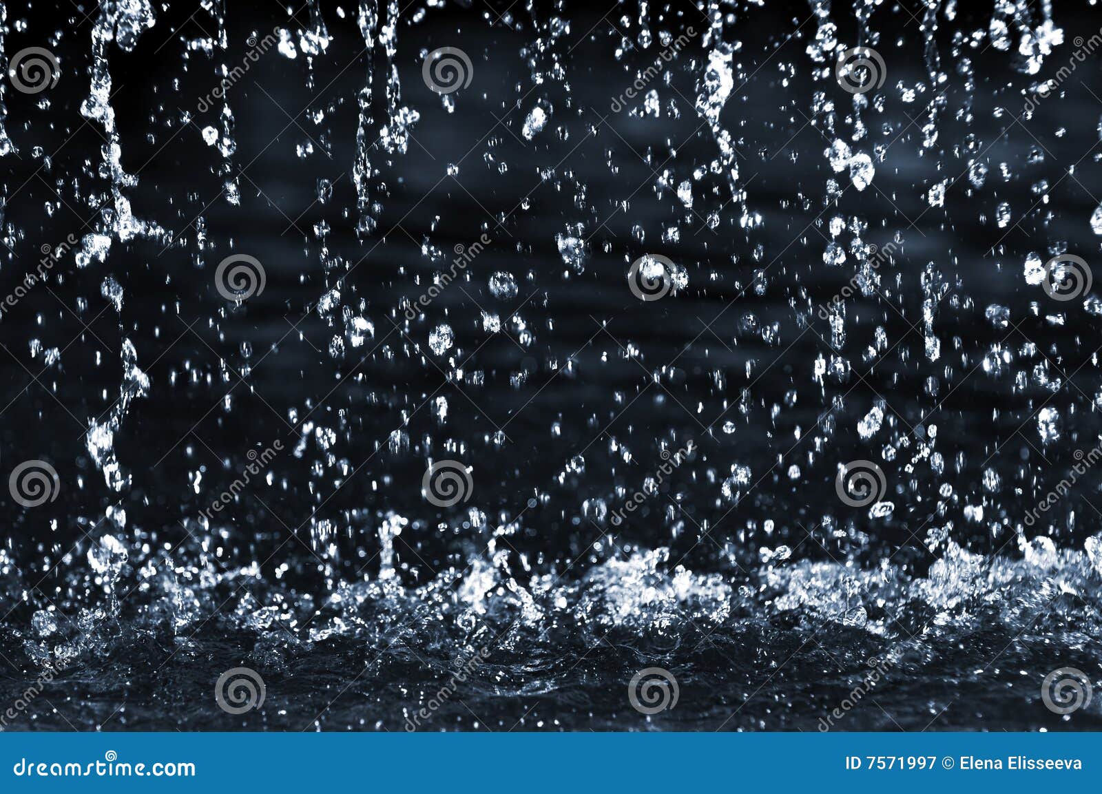 Falling water stock image. Image of dark, closeup, vitality - 7571997