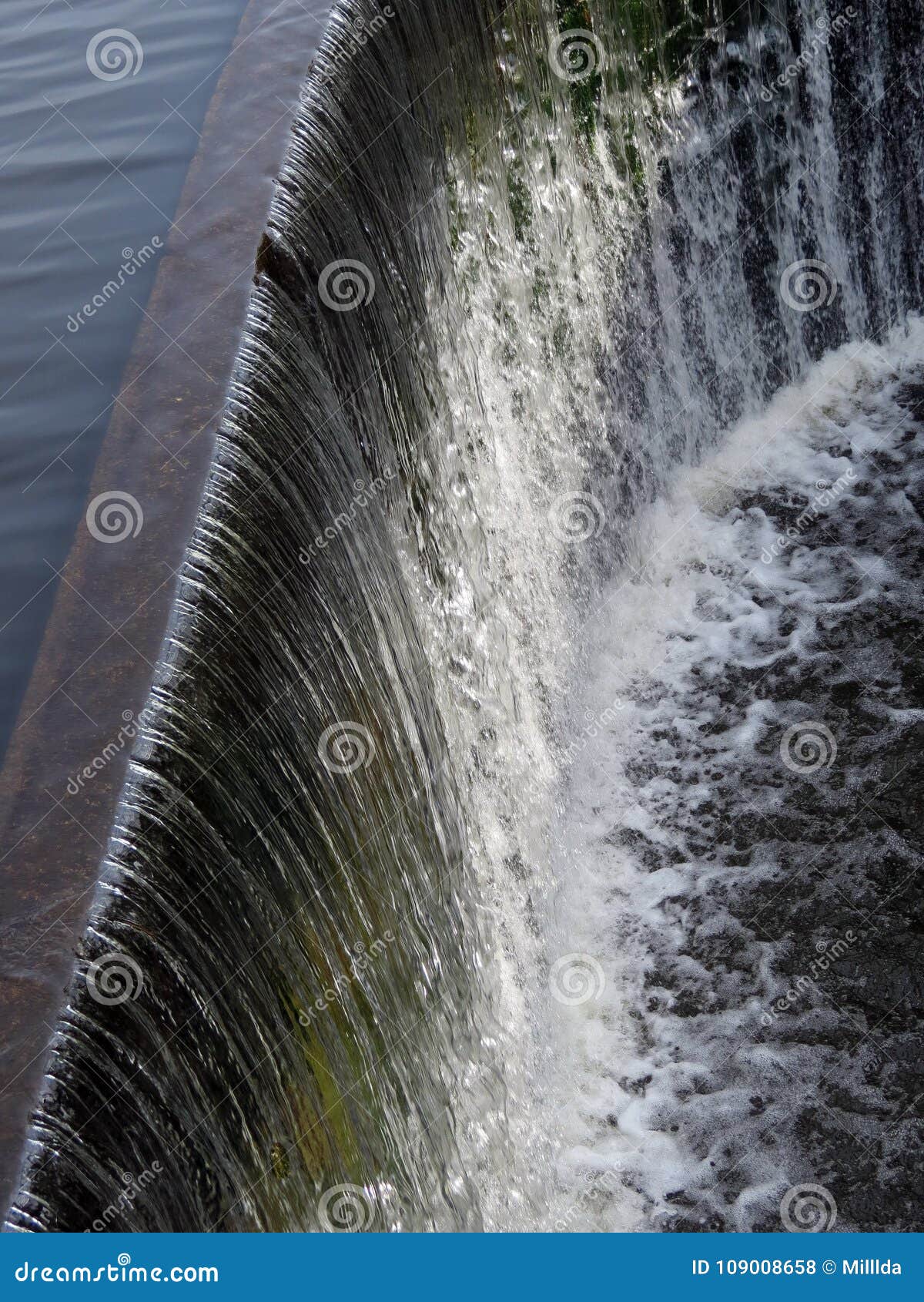 Falling Water in Dam, Lithuania Stock Photo - Image of view, background ...