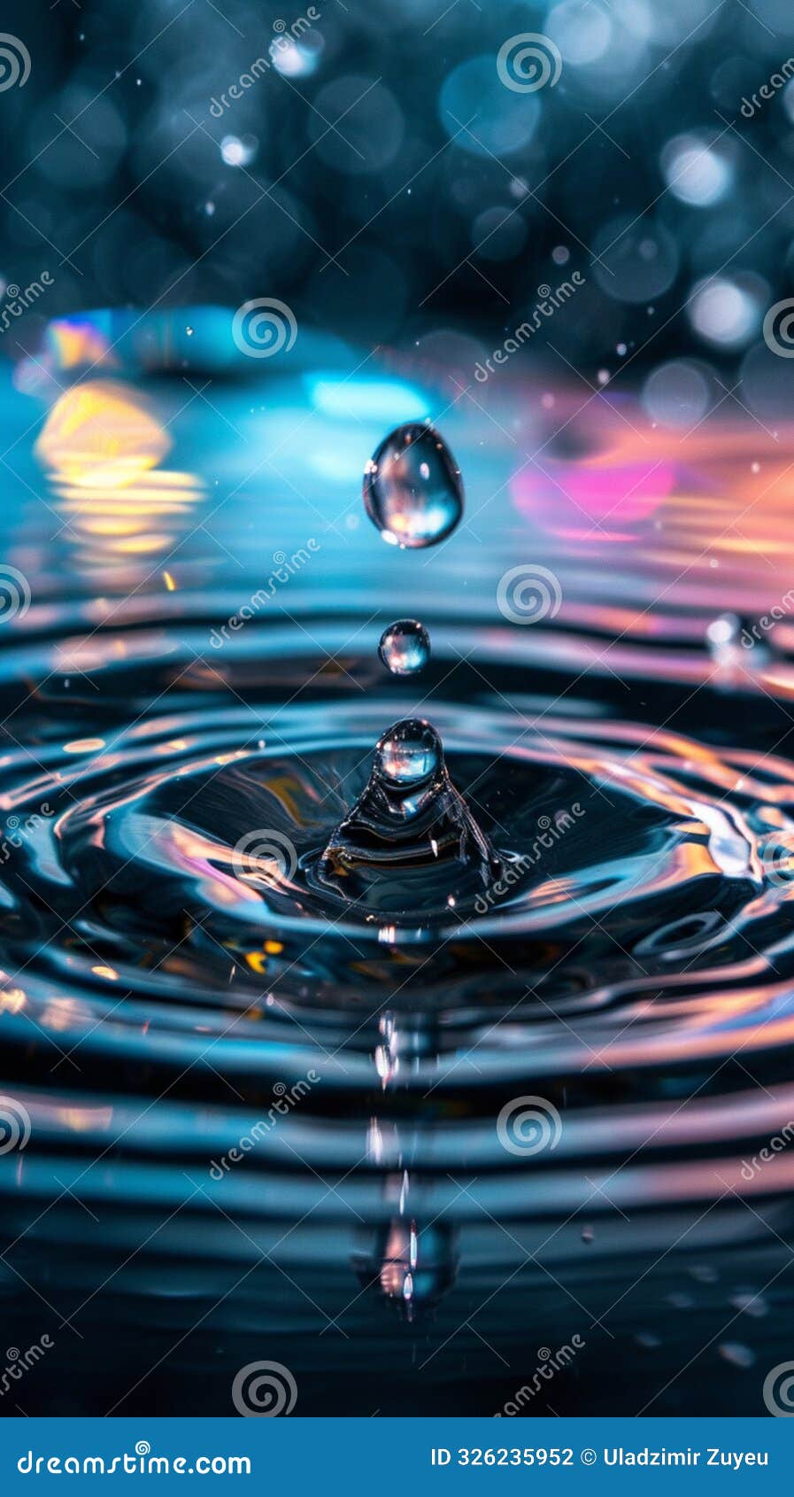 Falling Water Drop Background Stock Photo - Image of falling, element ...