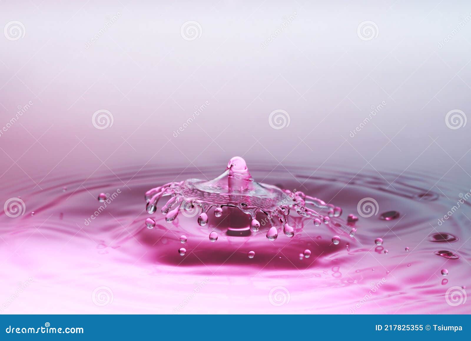 Falling water drop stock image. Image of collision, reflection - 217825355