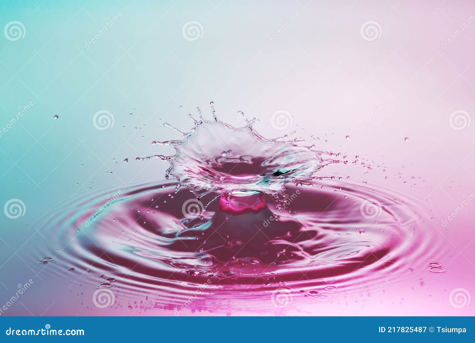 Falling water drop stock image. Image of crown, drip - 217825487