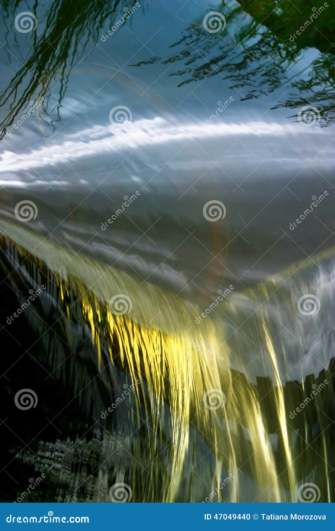 Falling of water stock photo. Image of reflection, summer - 47049440