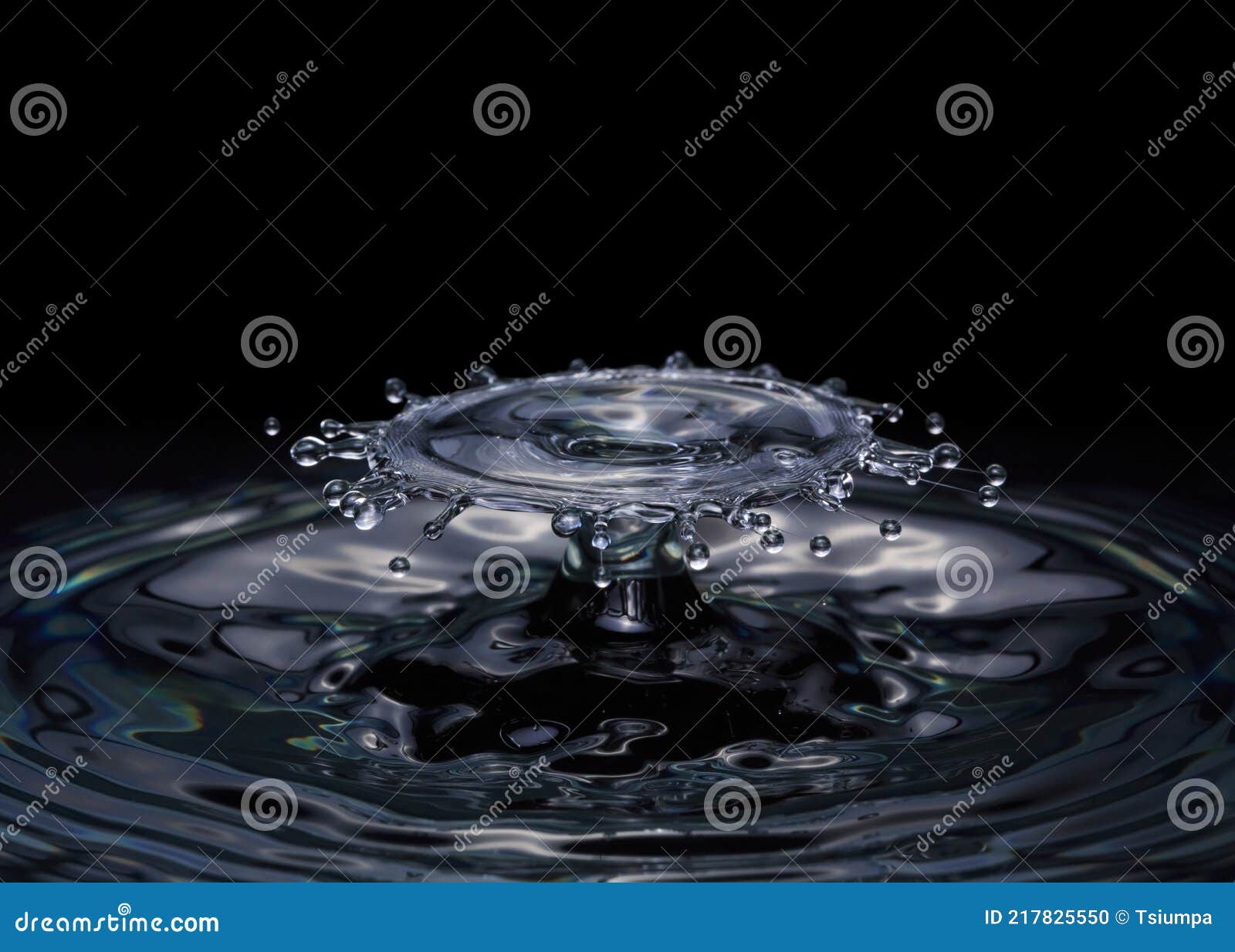 Falling water splash stock photo. Image of splash, macro - 217825550