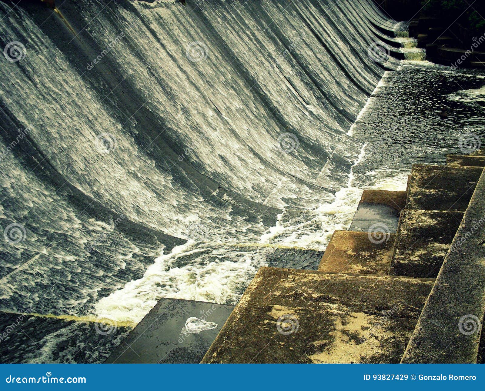 Falling water stock image. Image of falling, yellow, stairs - 93827429