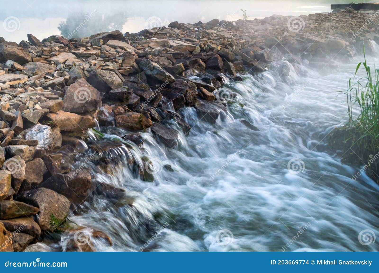 Falling Water from Stone Path Stock Photo - Image of nature, water ...