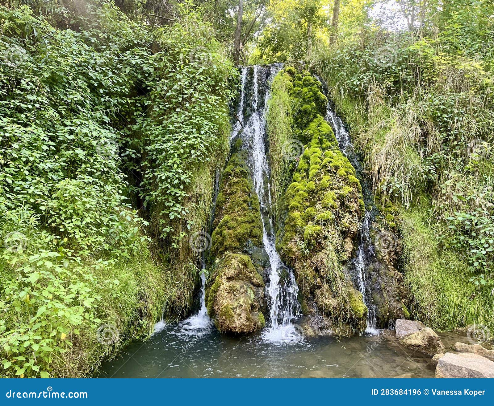 Falling waters waterfall stock photo. Image of waters - 283684196