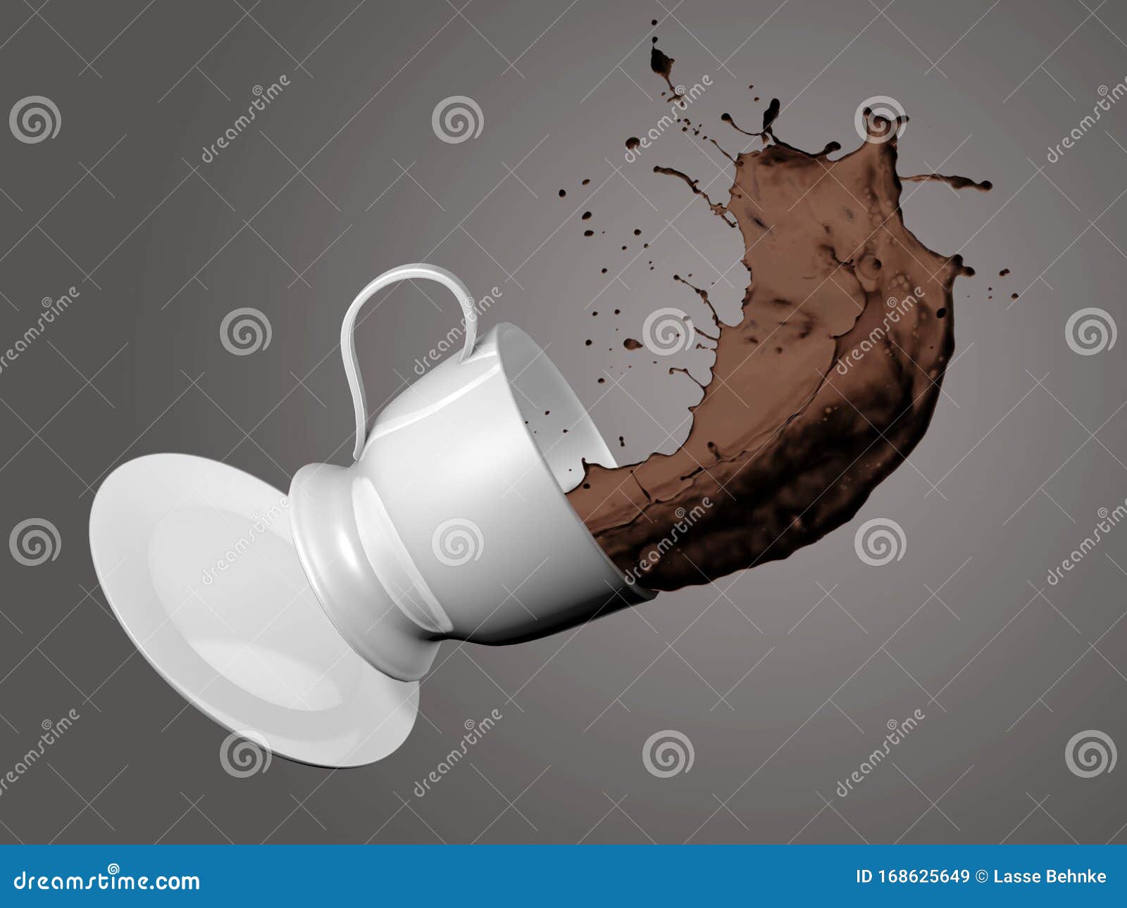 Falling Coffee Cup stock illustration. Illustration of stains - 168625649
