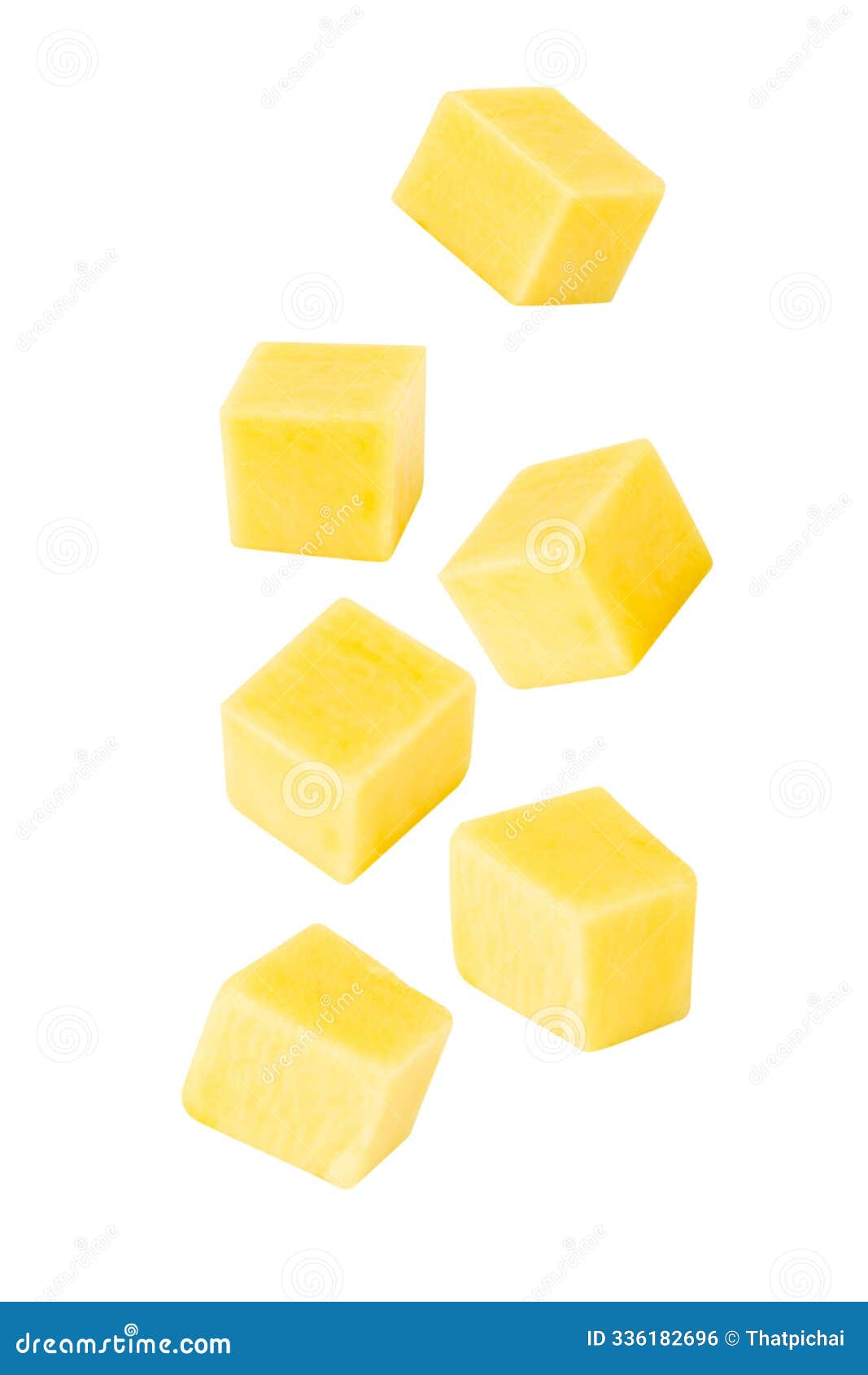 Falling Yellow Mango Slices Isolated on White Background with Clipping ...