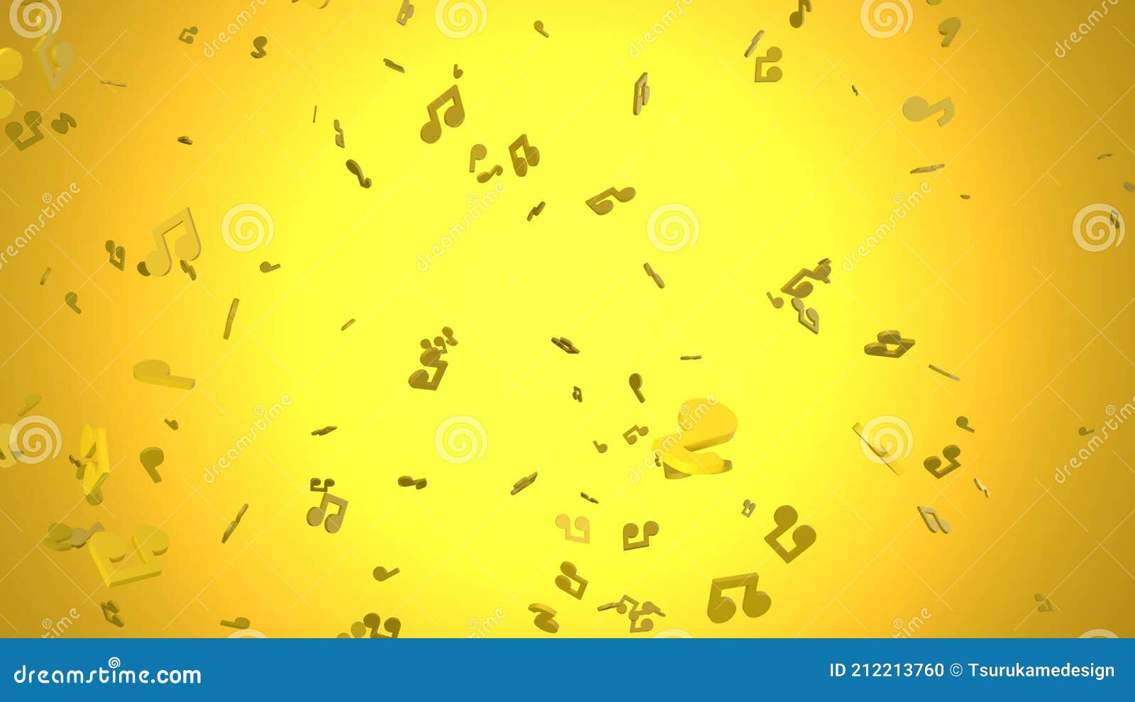 Falling Yellow Musical Notes on Yellow Background. Stock Footage ...