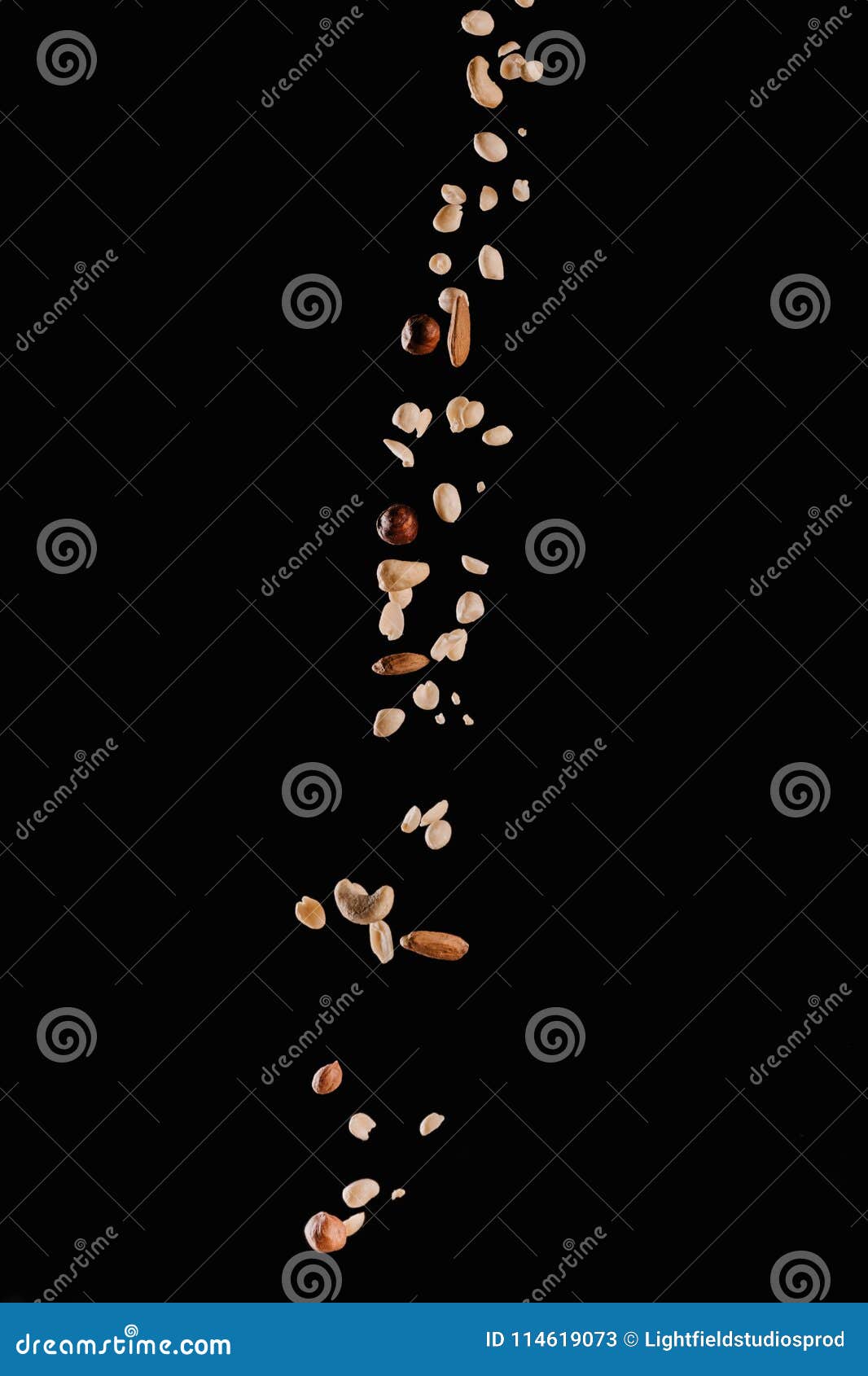Falling Yummy Different Nuts Stock Image - Image of isolated, appetite ...