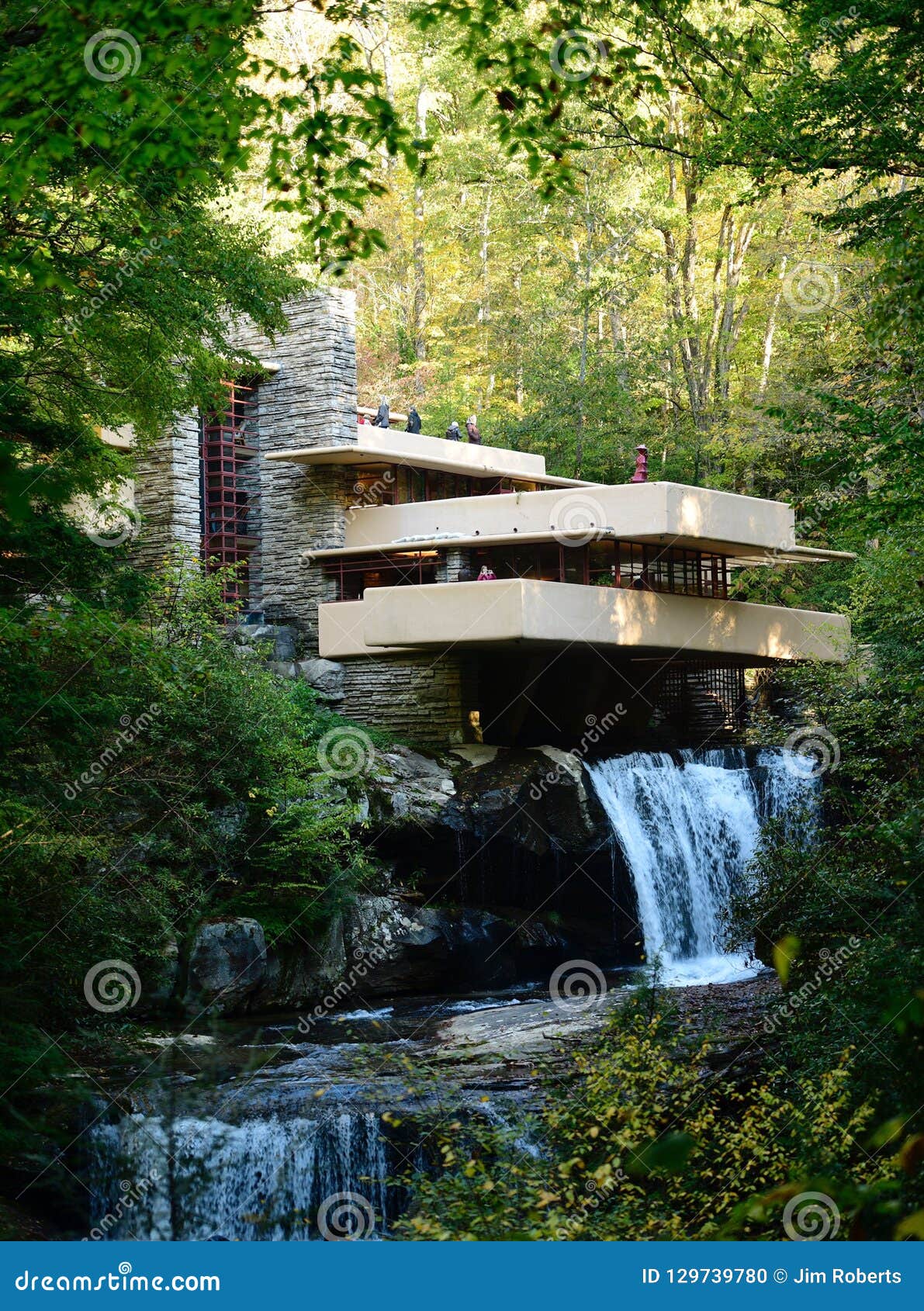 Fallingwater in the Fall editorial image. Image of river - 129739780
