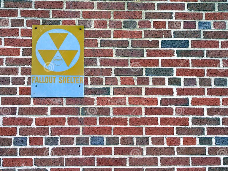 Fallout shelter sign stock photo. Image of protection, wall - 615002