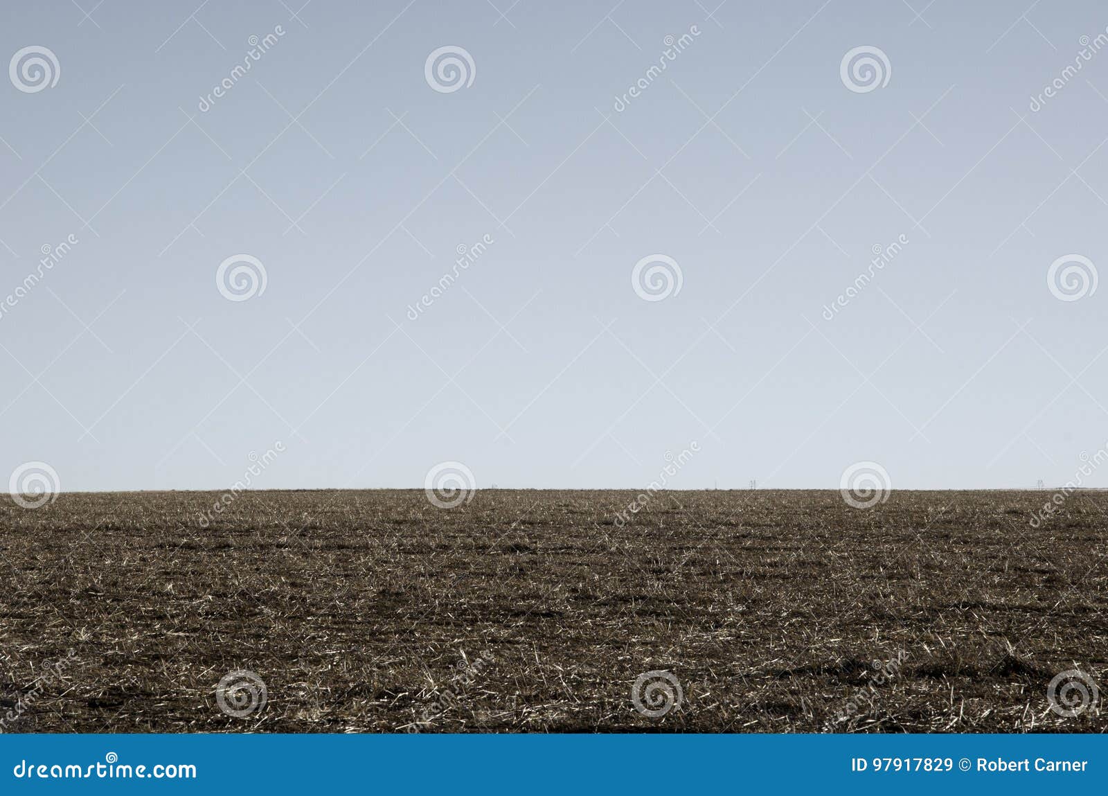 Fallow Cornfield Ready for Next Years Planting. Stock Image - Image of ...