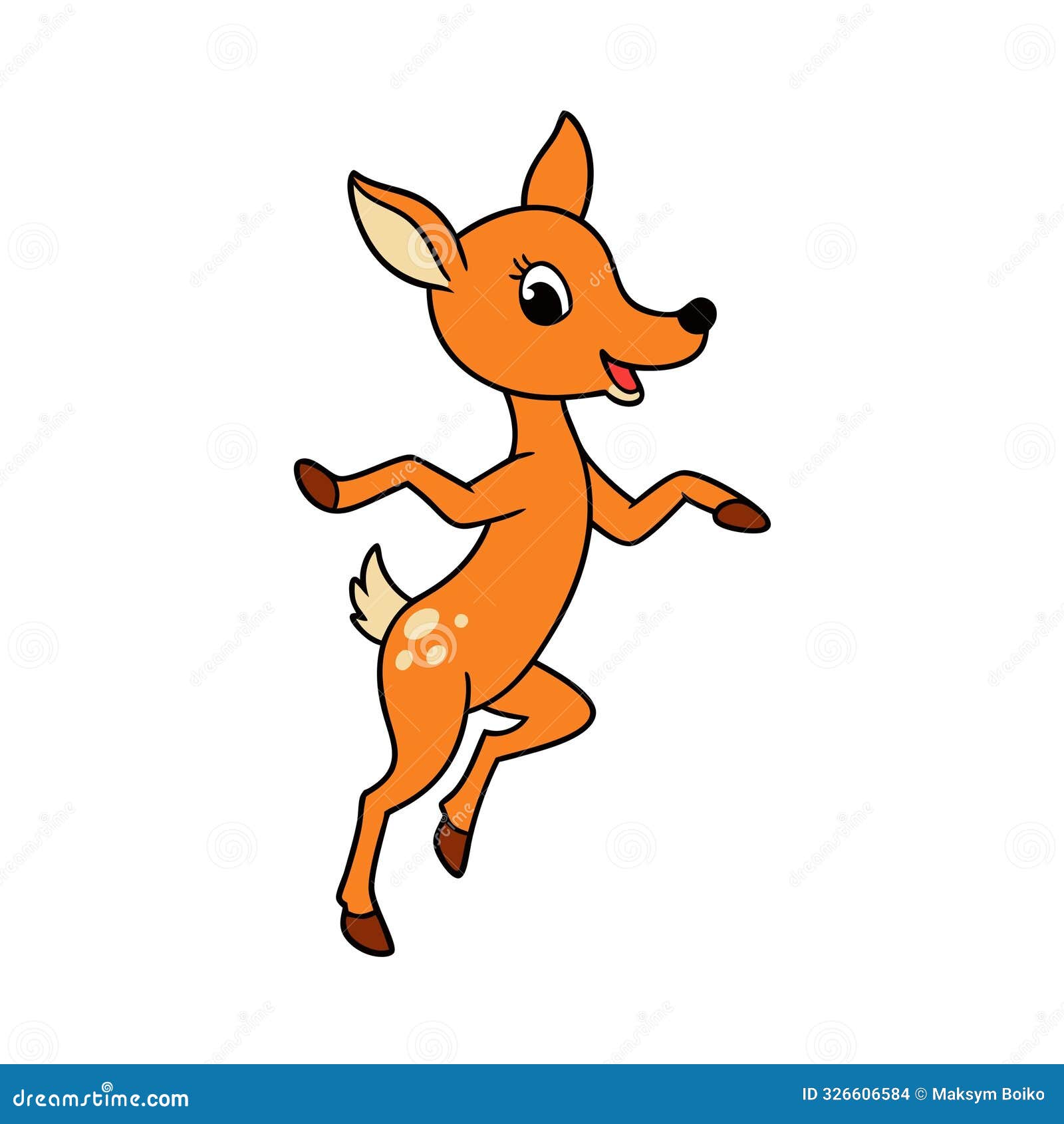 Fallow Deer Dancing Icon Vector Stock Vector - Illustration of nature ...
