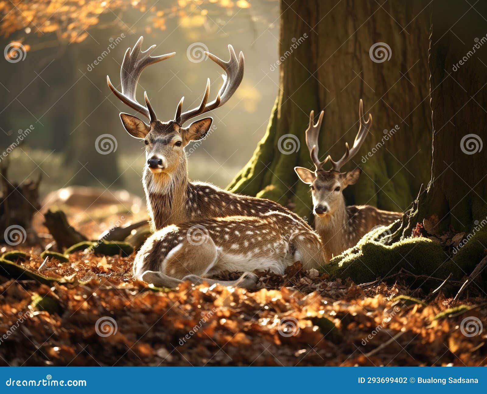 Fallow Deer stock illustration. Illustration of fallow - 293699402