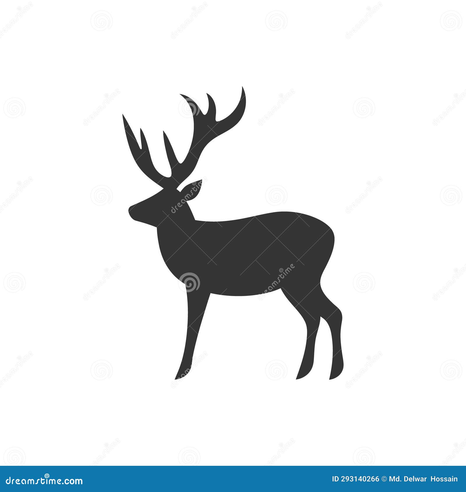 Fallow Deer icon stock vector. Illustration of herd - 293140266