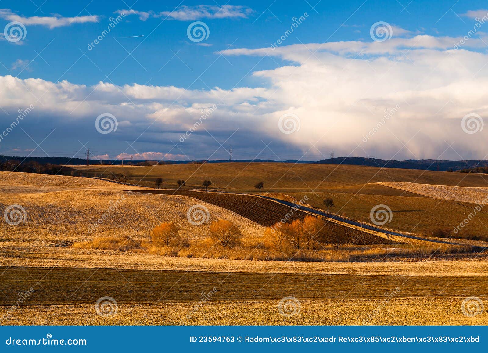 The fallow fields stock image. Image of color, farm, cloudy - 23594763