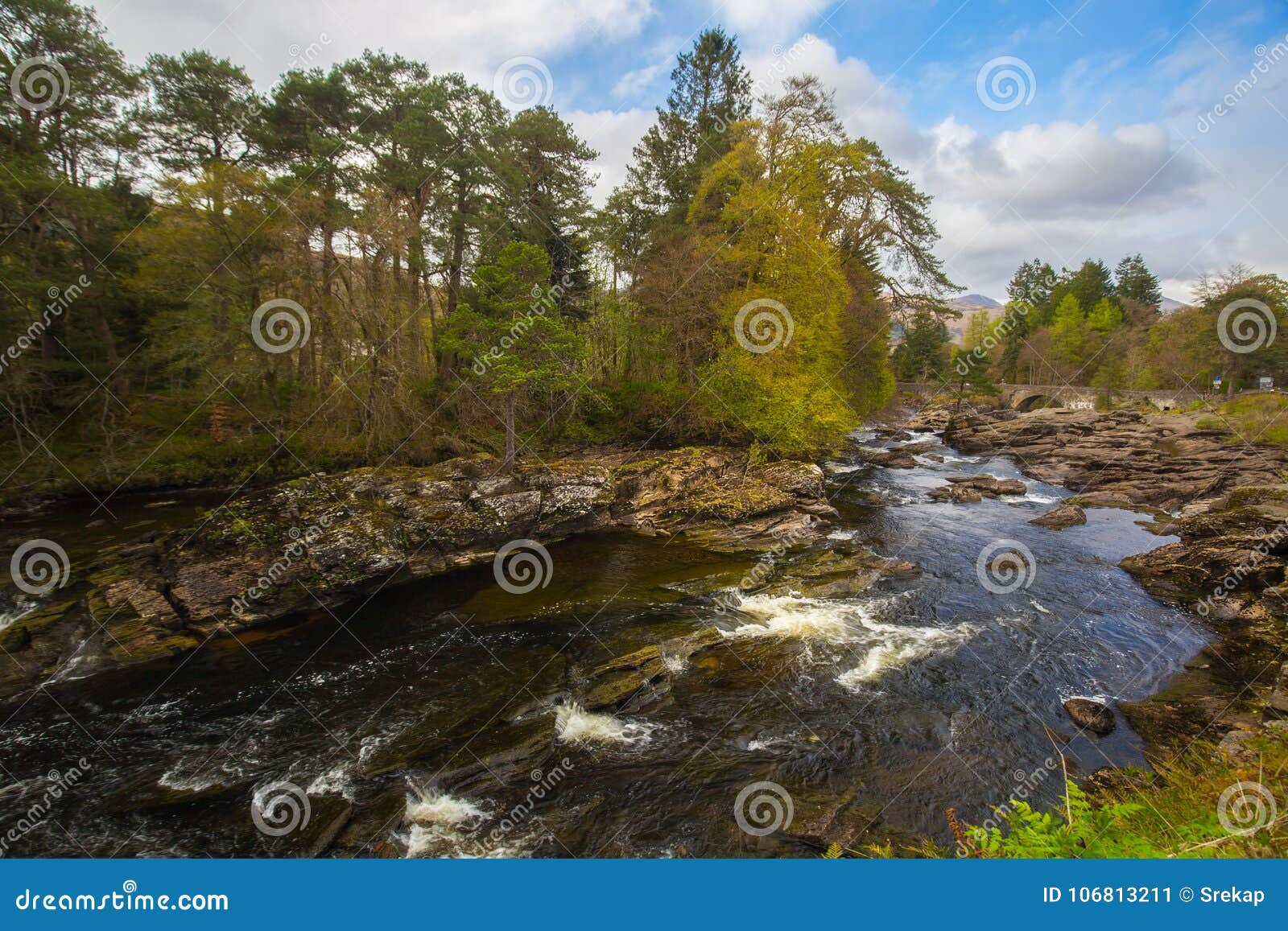Falls of Dochart in Killin stock image. Image of dochart - 106813211