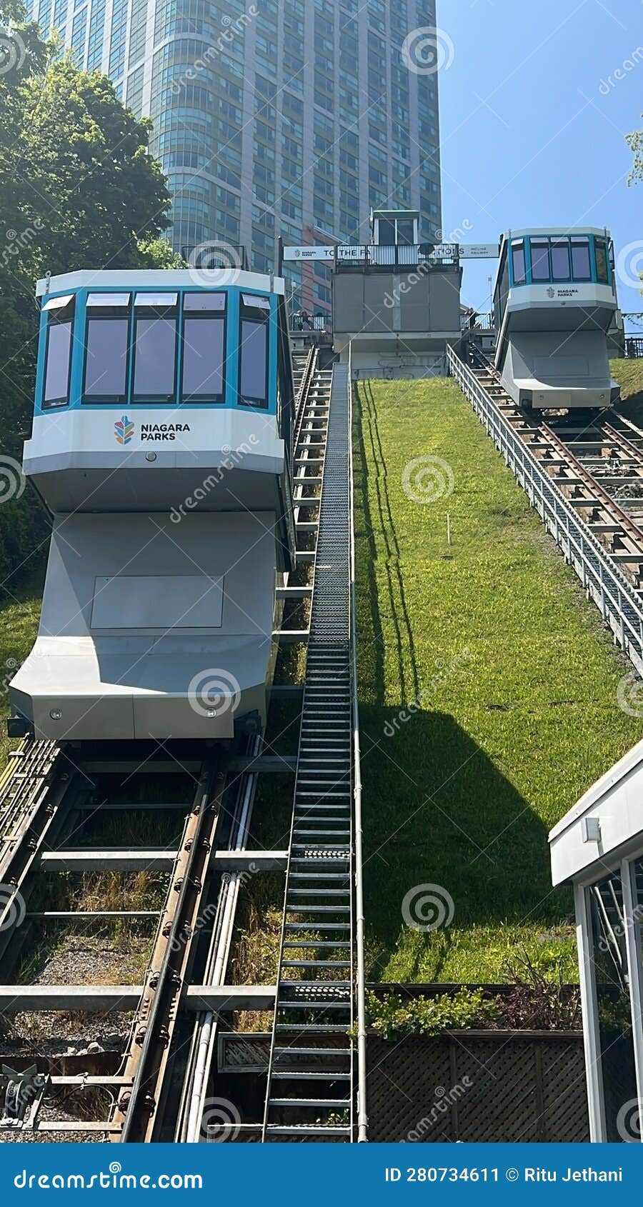 Falls Incline Railway (Funicular) at Niagara Falls in Ontario, Canada ...