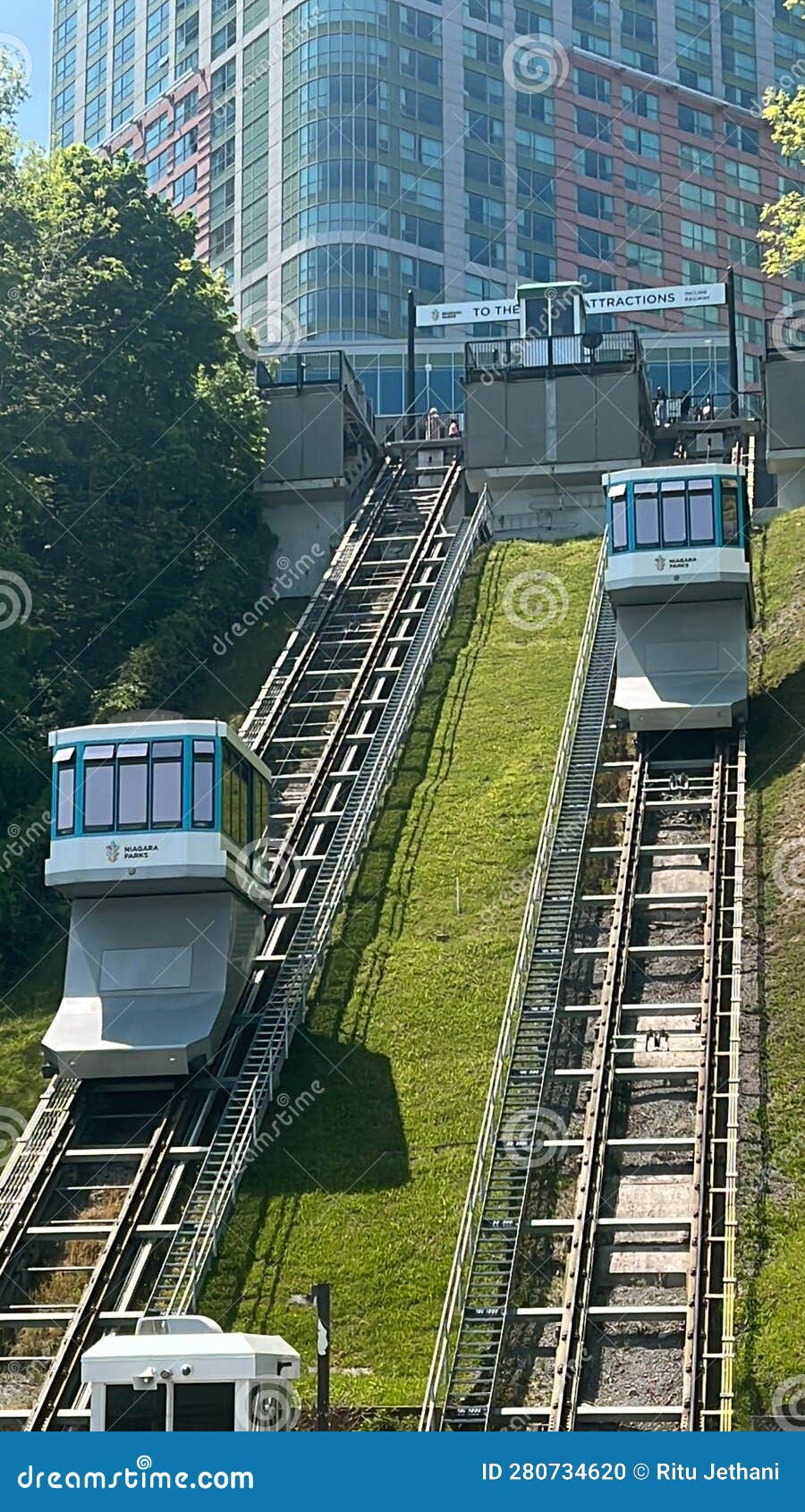 Falls Incline Railway (Funicular) at Niagara Falls in Ontario, Canada ...