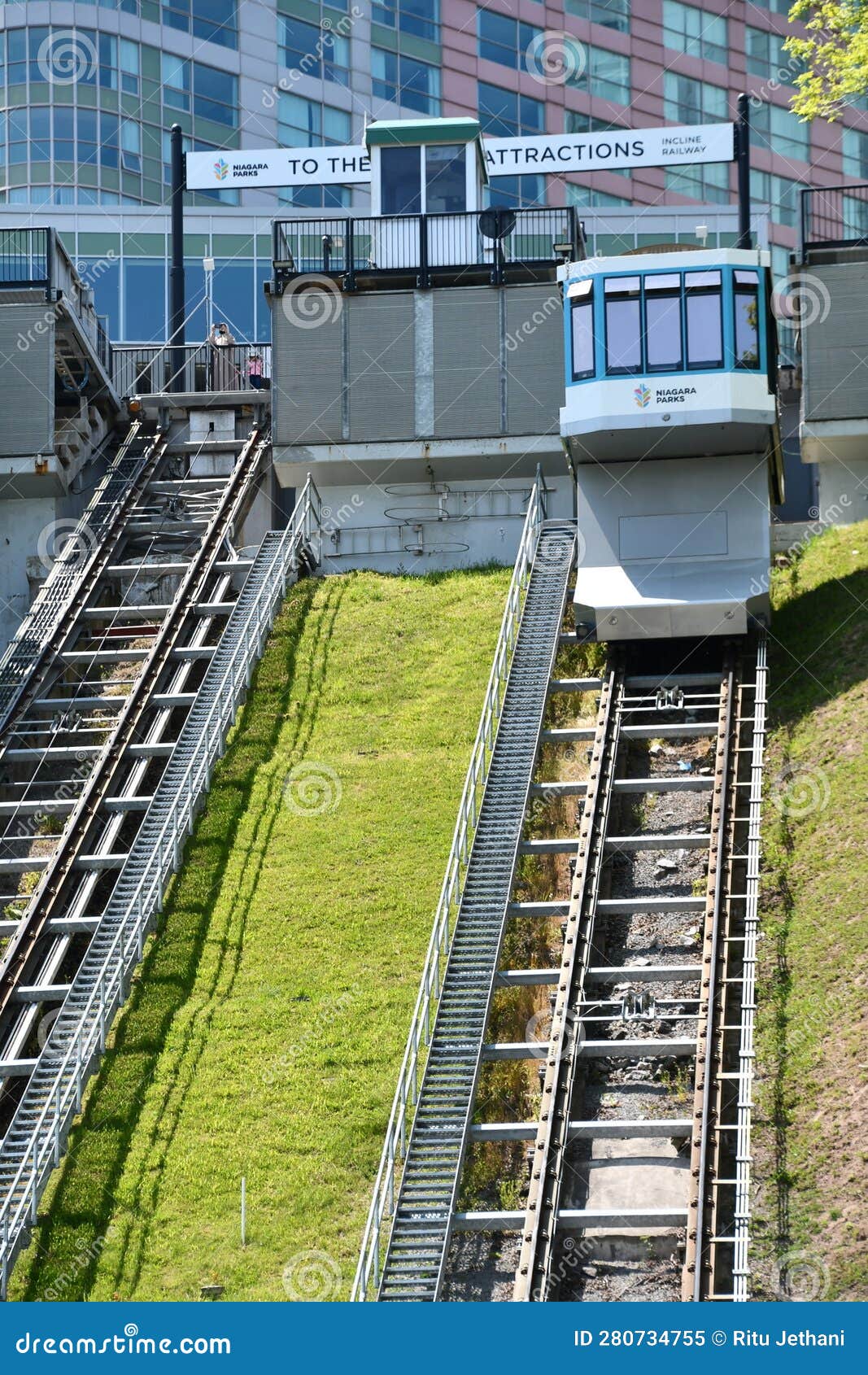 Falls Incline Railway (Funicular) at Niagara Falls in Ontario, Canada ...
