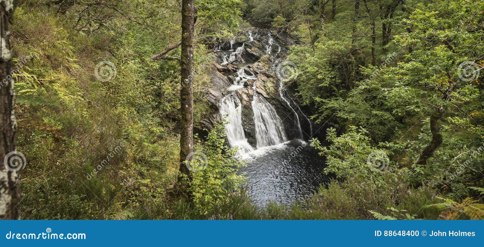 Falls of Lochy at Strone Hill in Scotland. Stock Photo - Image of ...