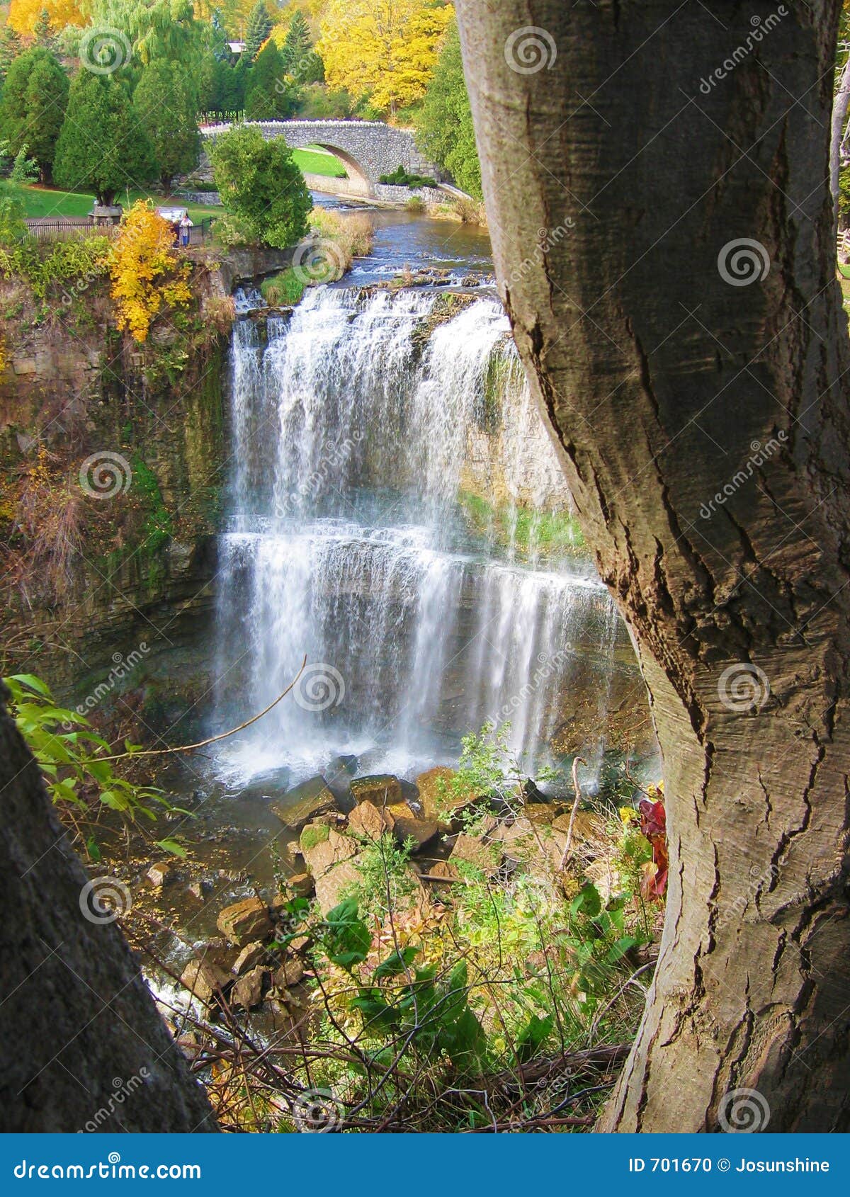 Falls with tree stock photo. Image of autumn, destination - 701670