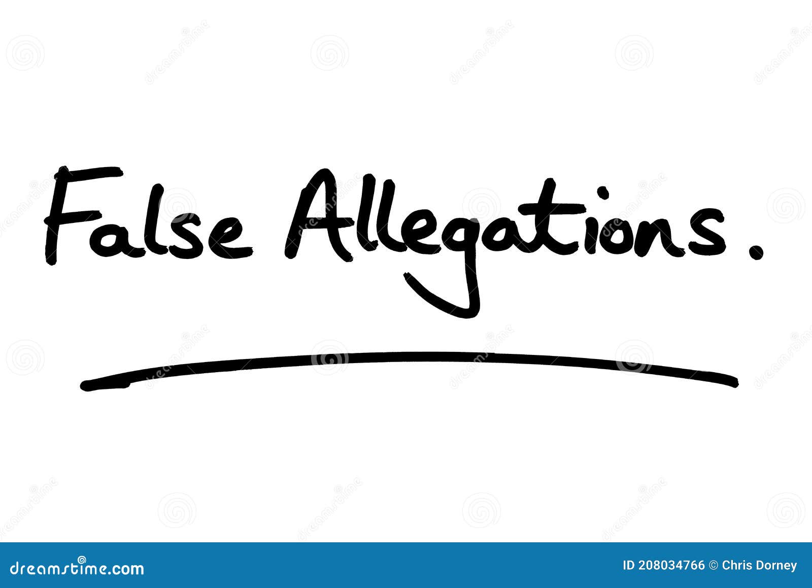 False Allegations stock illustration. Illustration of handwritten ...