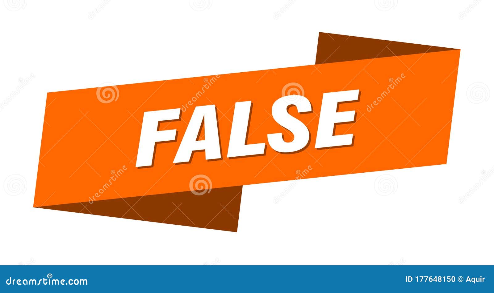 False Banner Template. False Ribbon Label Stock Vector - Illustration ...