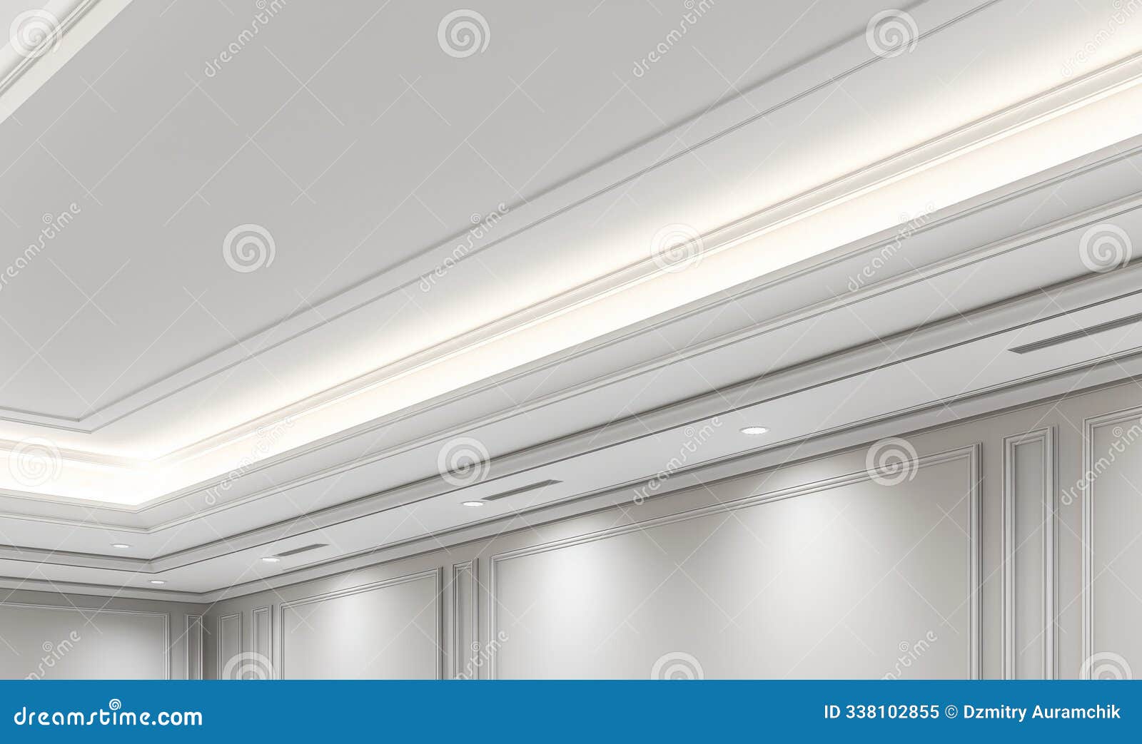 The False Ceiling is Designed in Gypsum with Downlights Stock Image ...