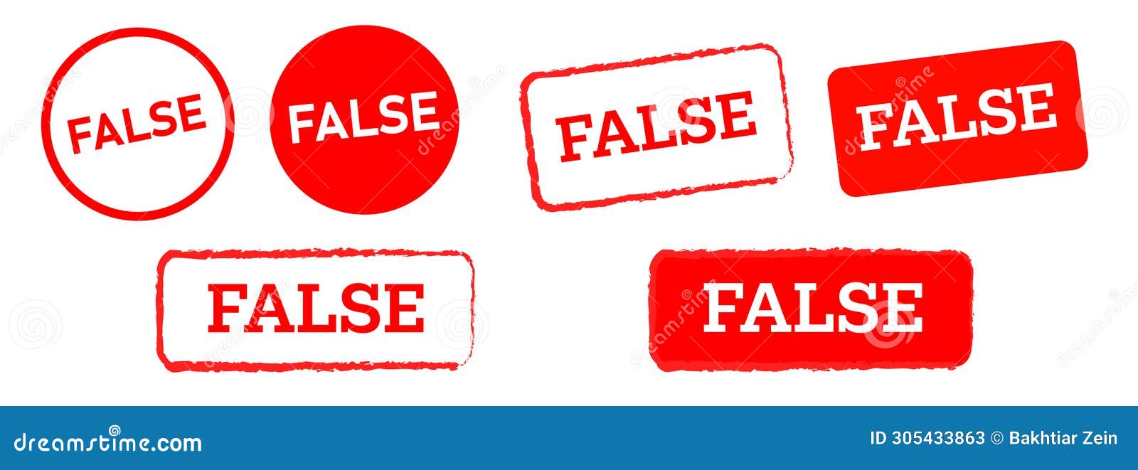 False Circle And Square Shape Red Stamp Label Fake Wrong Incorrect ...