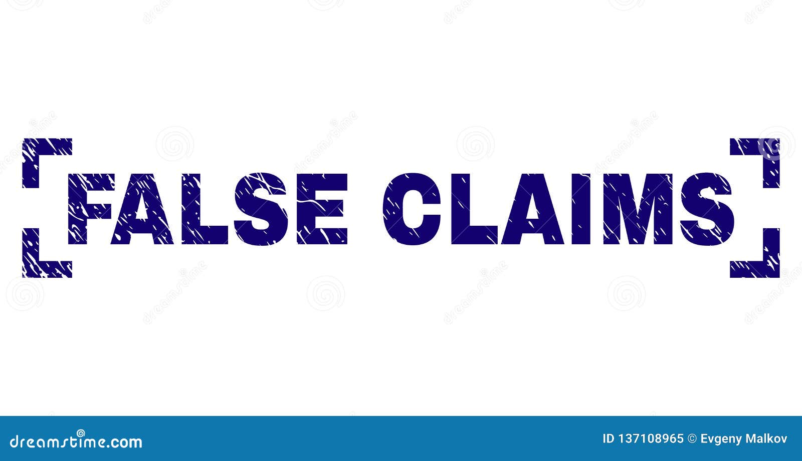 Scratched Textured FALSE CLAIMS Stamp Seal between Corners Stock Vector ...