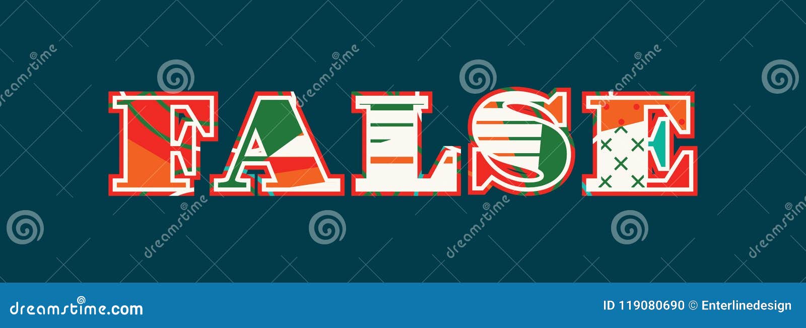 False Concept Word Art Illustration Stock Vector - Illustration of ...