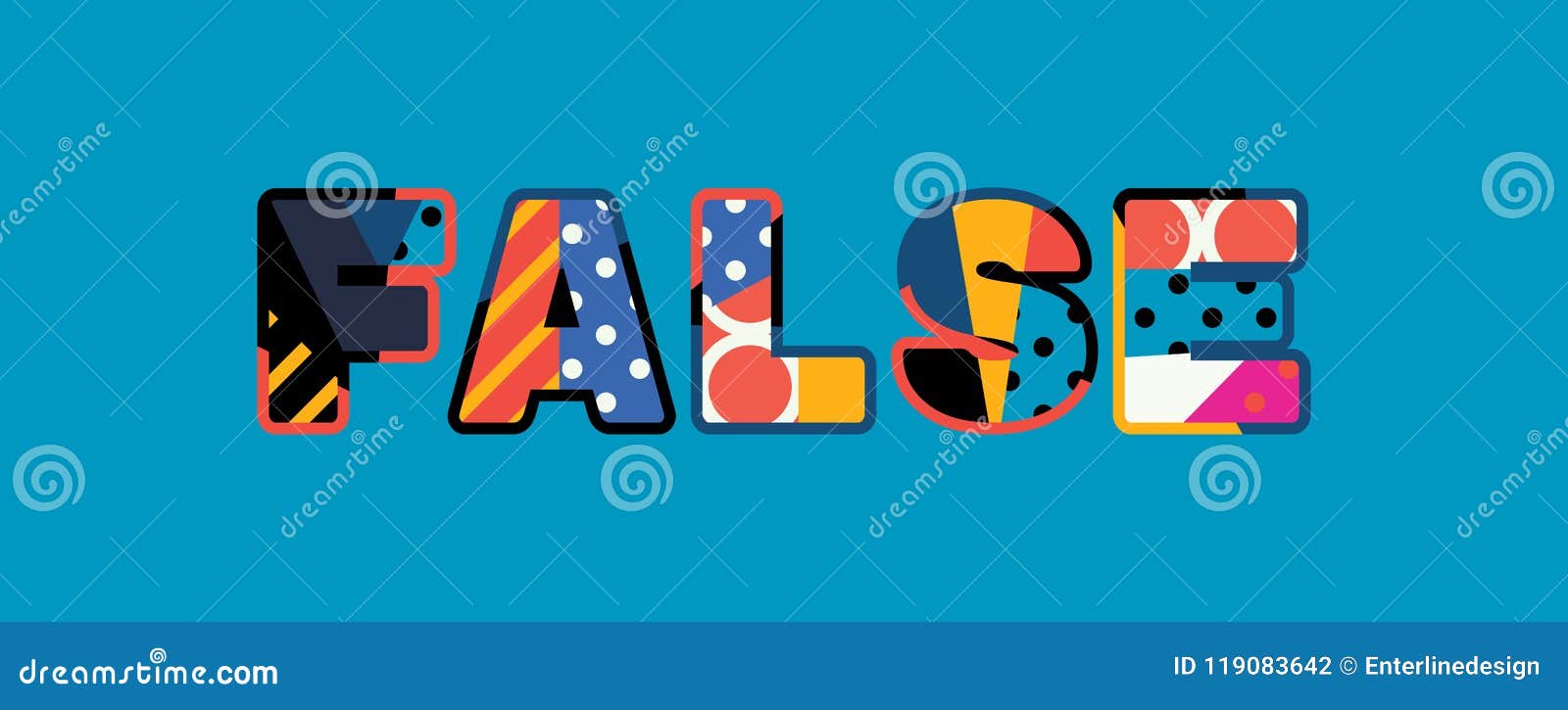 False Concept Word Art Illustration Stock Vector - Illustration of ...