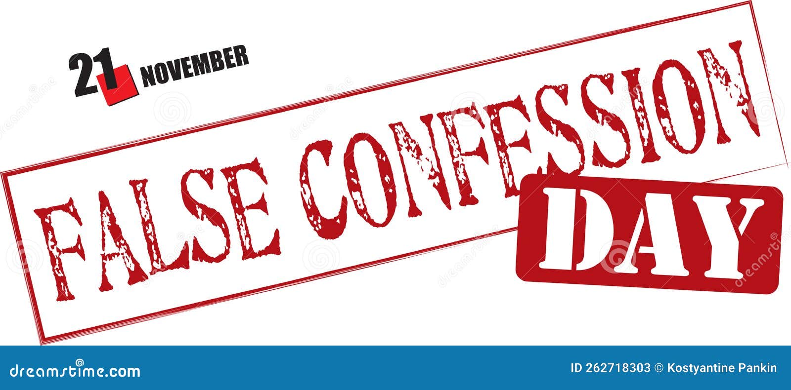 False Confession Day stock vector. Illustration of acceptance - 262718303