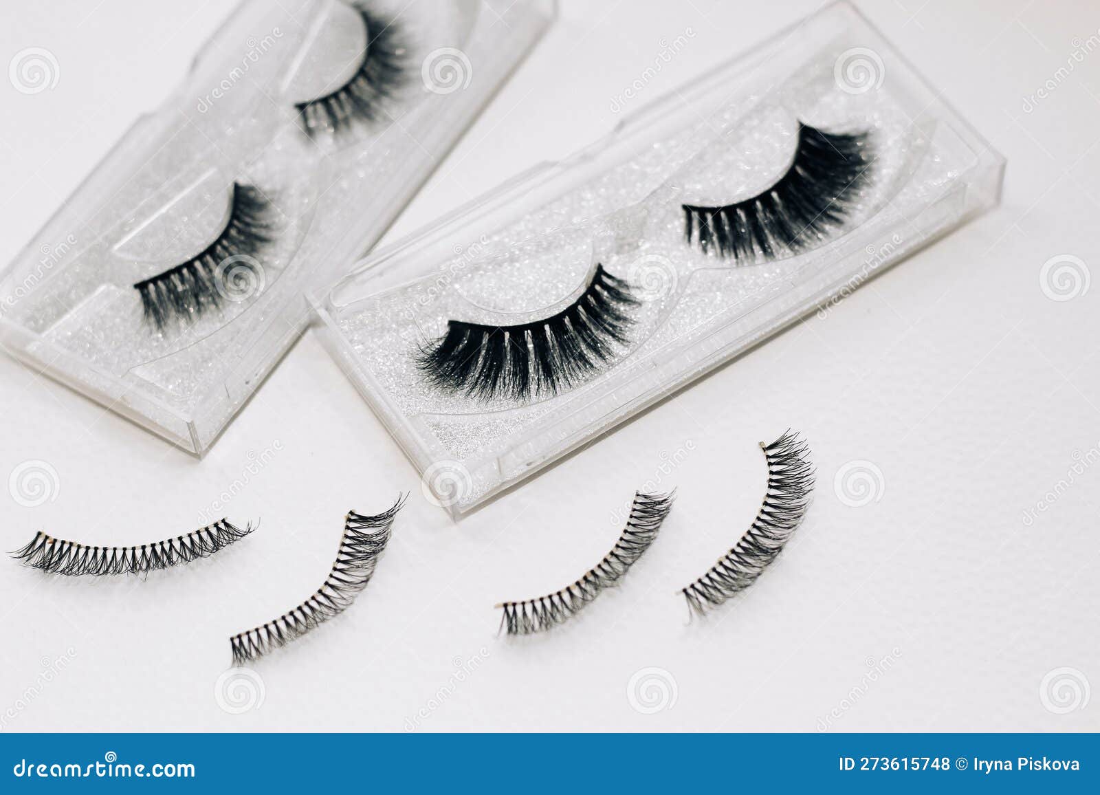 False Decorative Eyelashes on a White Background. Stock Photo - Image ...