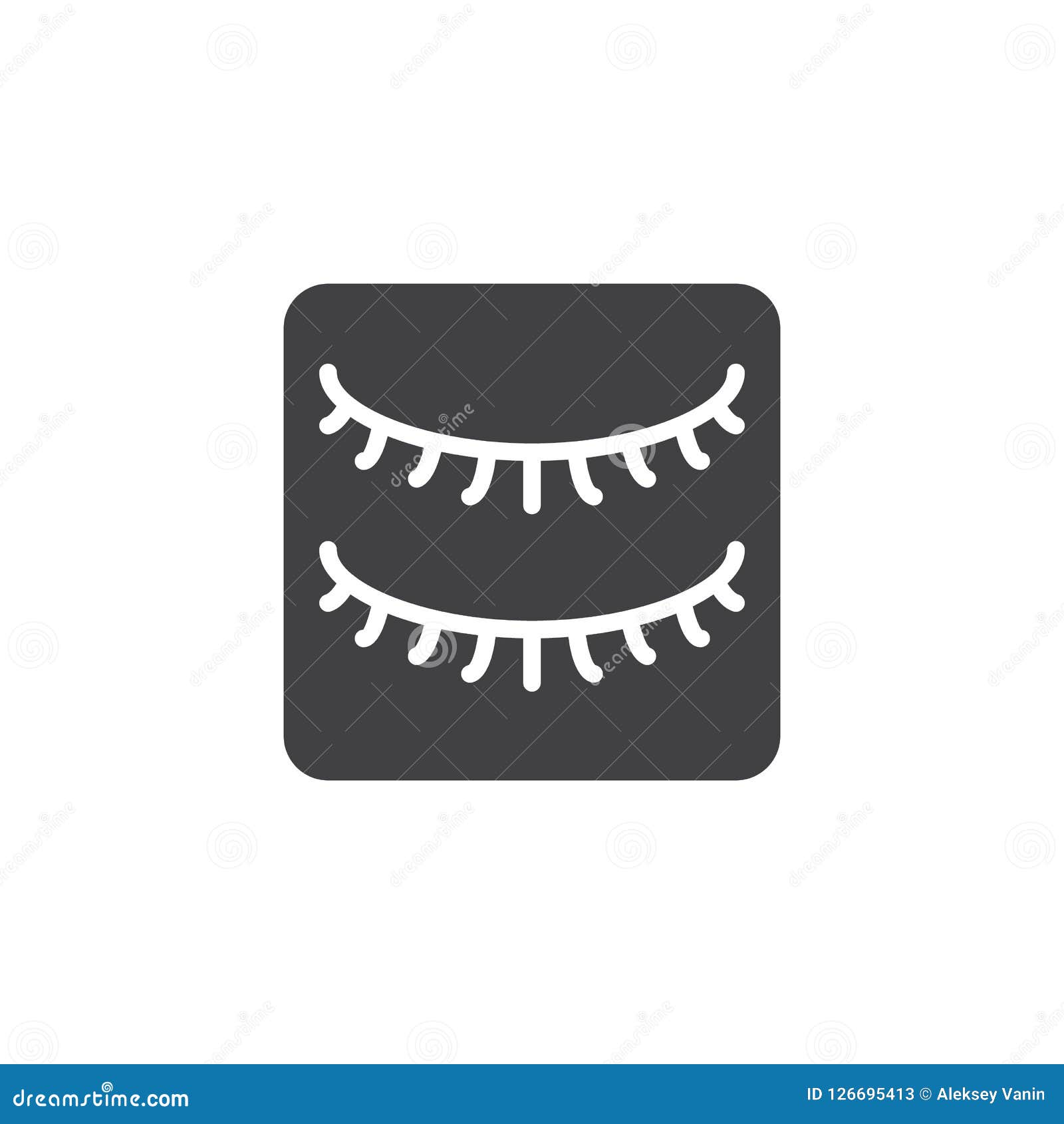 False Eyelashes Vector Icon Stock Vector - Illustration of flat, face ...